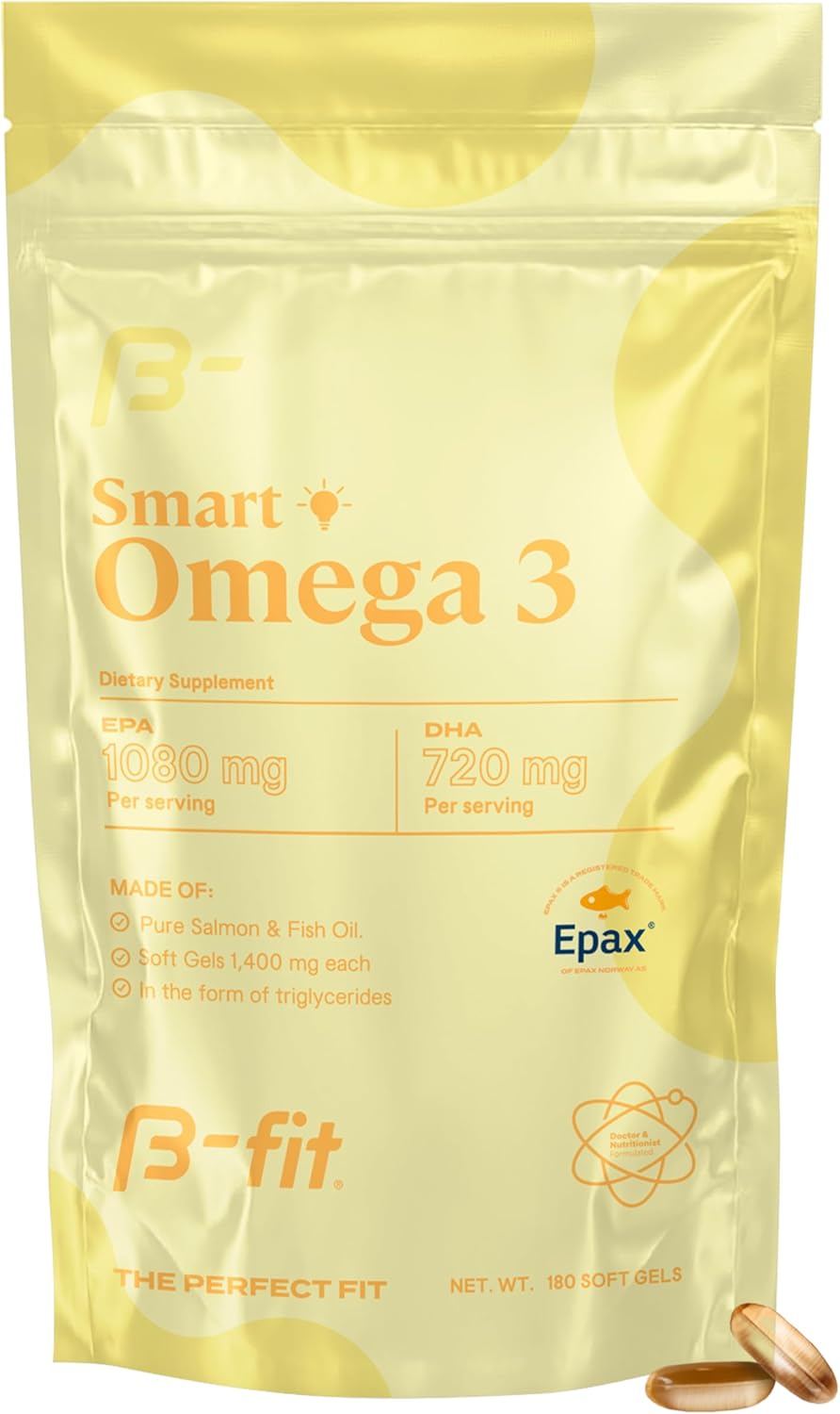 Amazon.com: B-FIT B Fish Oil Omega 3 Supplements - 1800 mg Fatty Acids ...