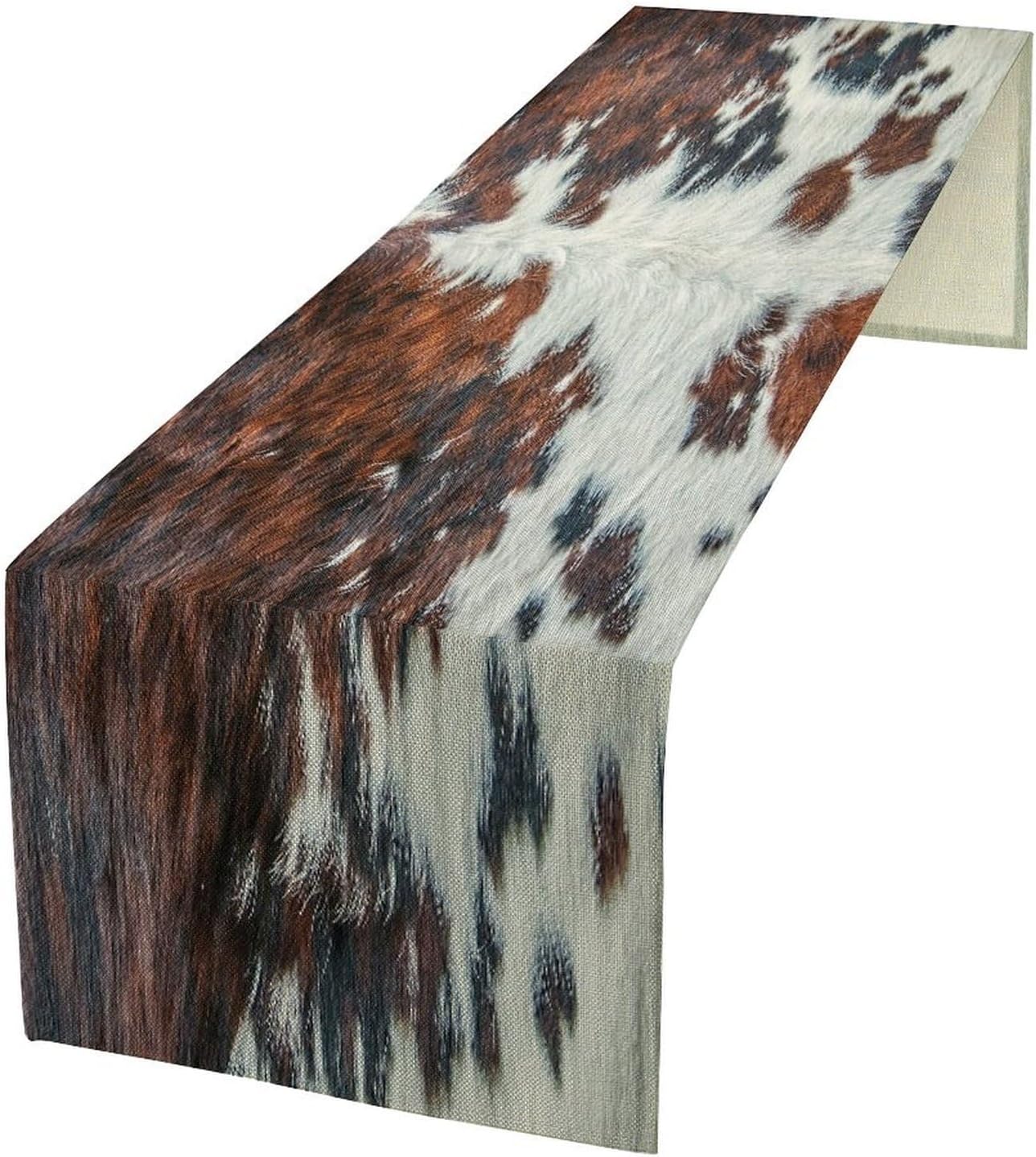 Amazon.com: Cow Skin Print Table Runner, Rustic Cottage Country Farm ...