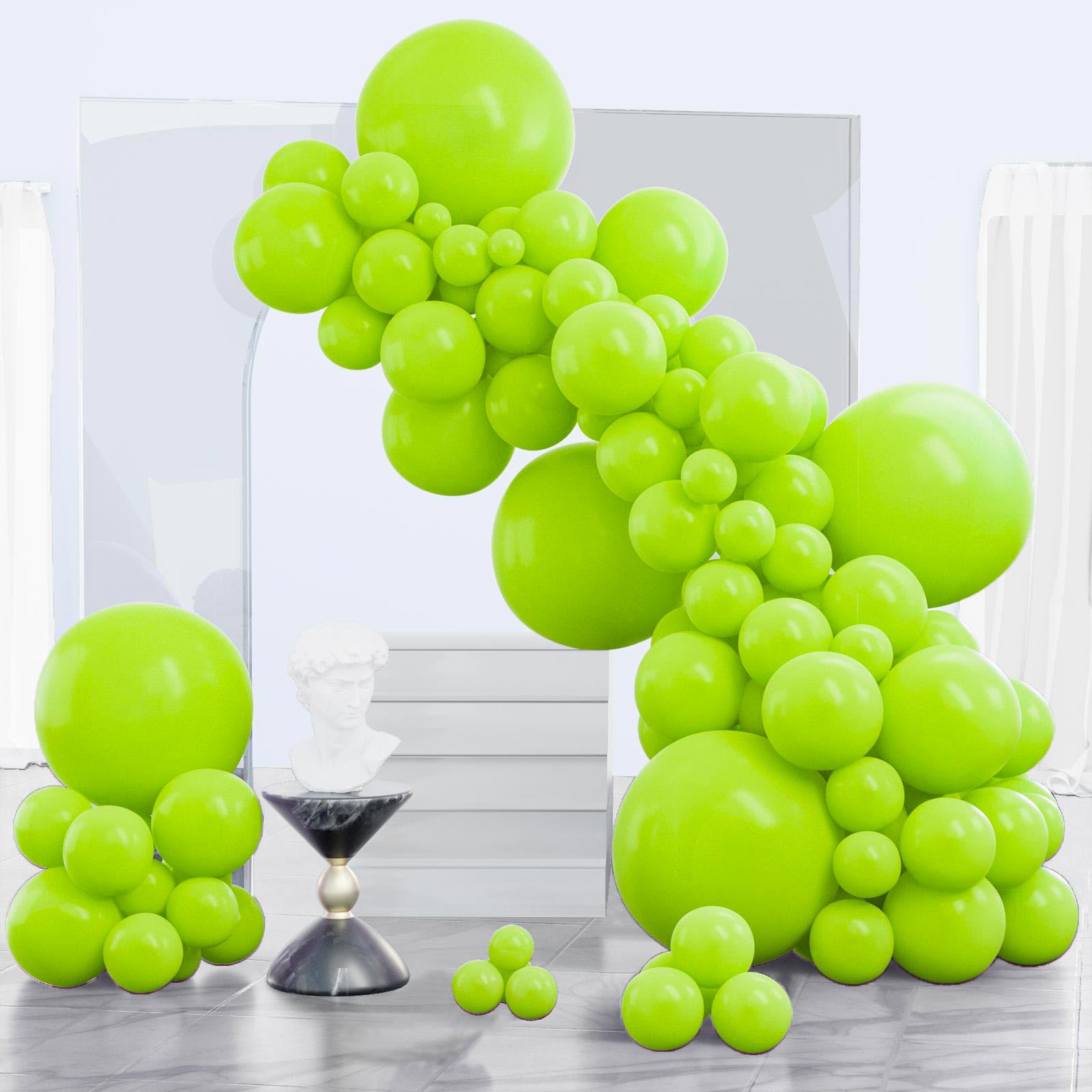 Amazon.com: PartyWoo Lime Green Balloons, 140 pcs Lime Balloons ...