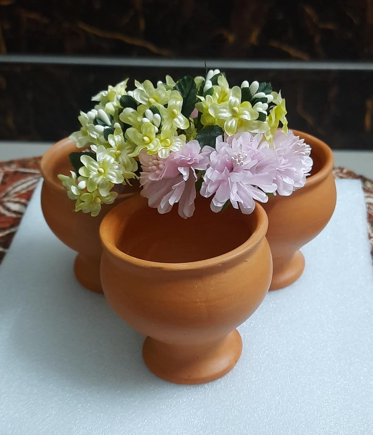 Small Clay Pot 3 pc Combo, Home decore, Multipurpose Pot, Pen Stand ...