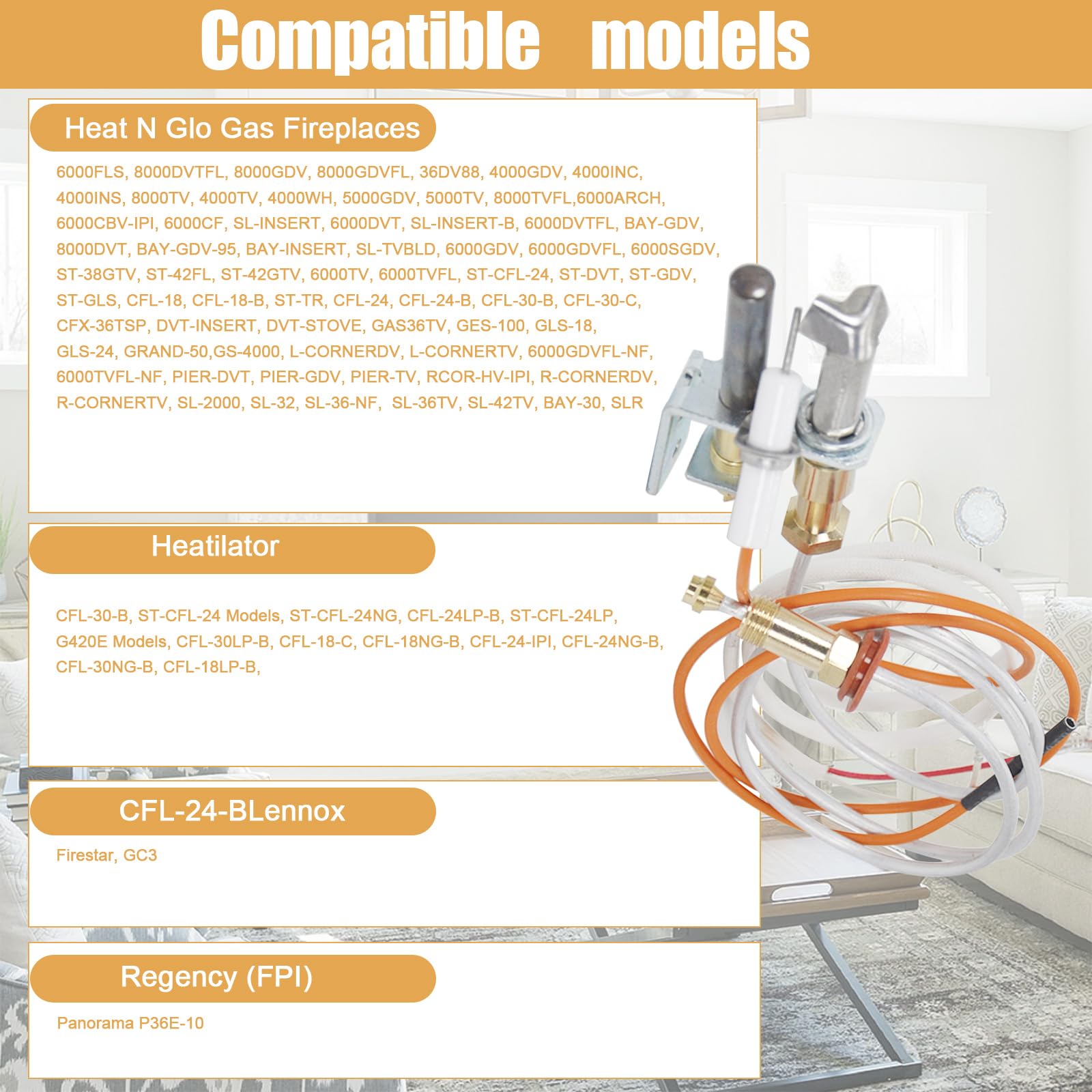 Snapklik.com : YUUCOO 446-512A Natural Gas Pilot Assembly For Heat N ...
