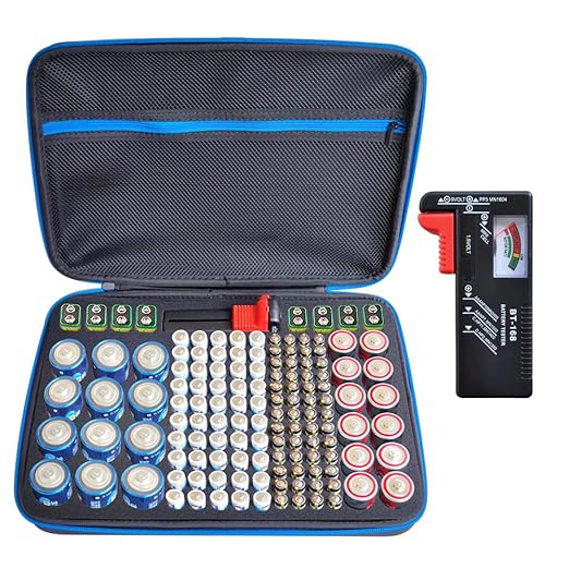 Amazon.com: Battery Organizer Storage Case with Tester:Battery Holder ...