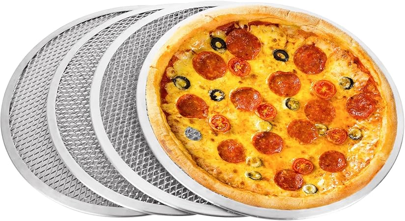 MIVIDE 4PCS 12In Mesh Pizza Screen, Pizza Trays for Oven Non Stick ...