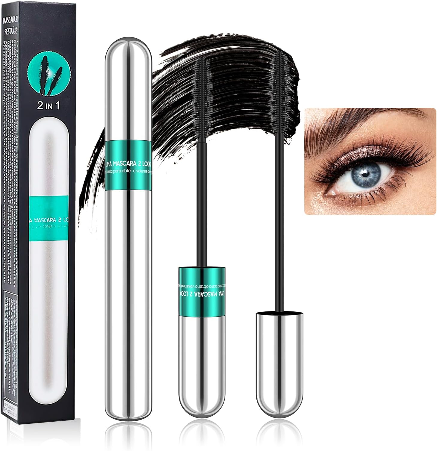 Amazon.com : Lash Extending Mascara for Long & Defined Eyelashes, Black ...