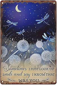 Amazon.com: Metal Tin Sign Vintage Just Look Up Smile Say I Know That ...