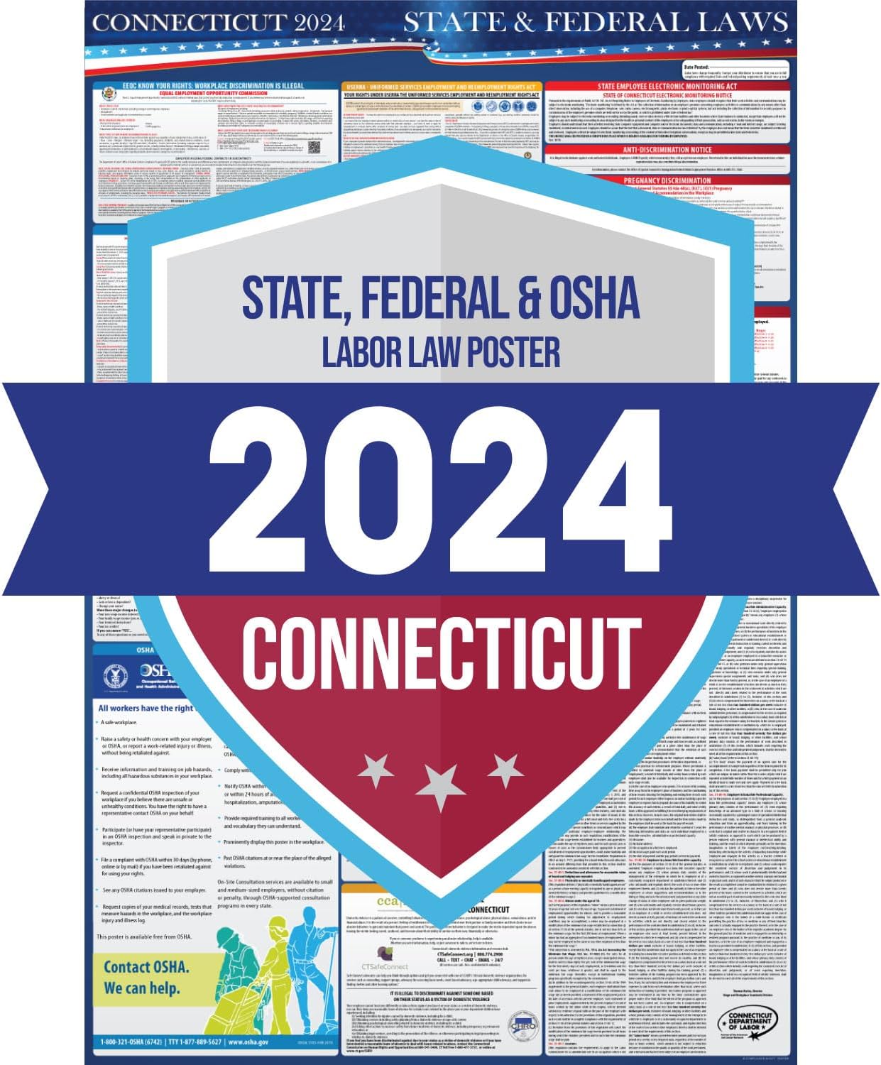 Amazon.com : 2024 Connecticut State and Federal Labor Laws Poster ...