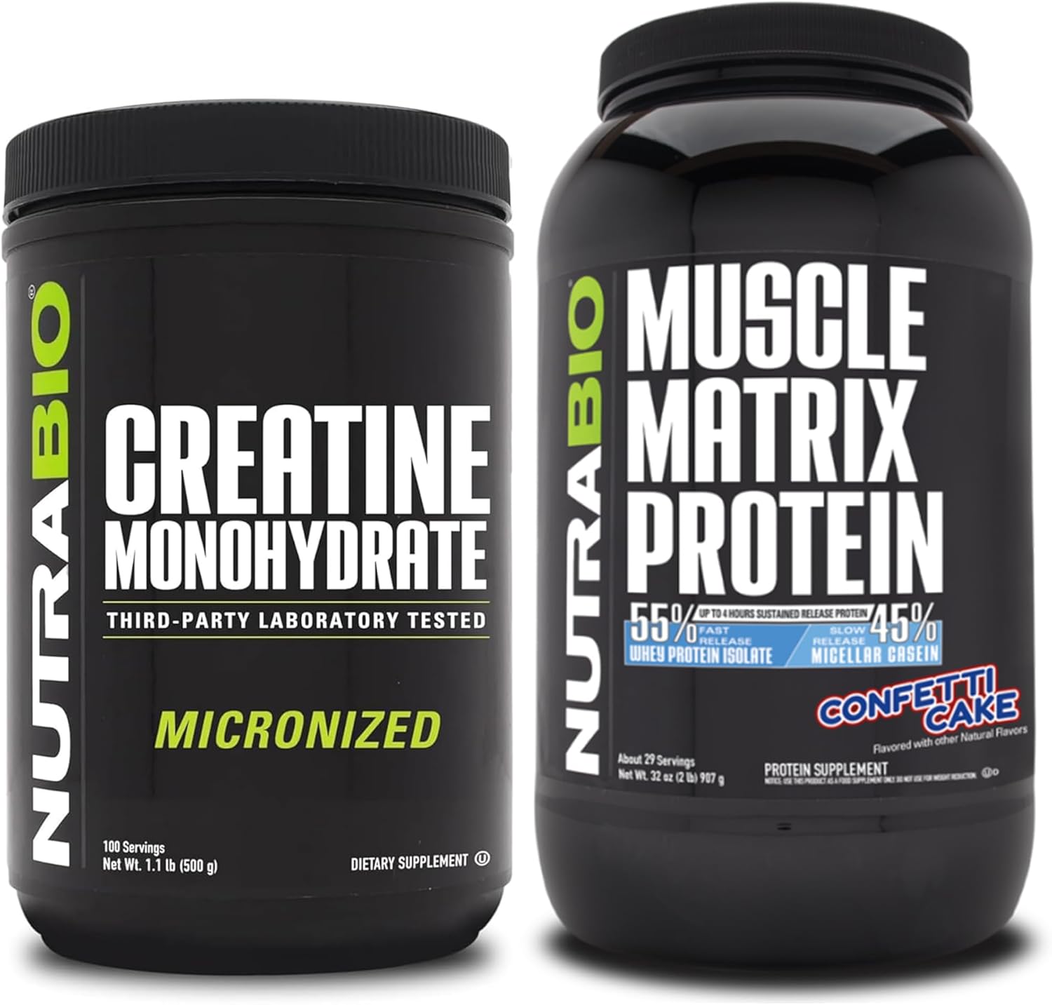 Amazon.com: NutraBio Creatine Monohydrate, Unflavored, (500 g) and ...