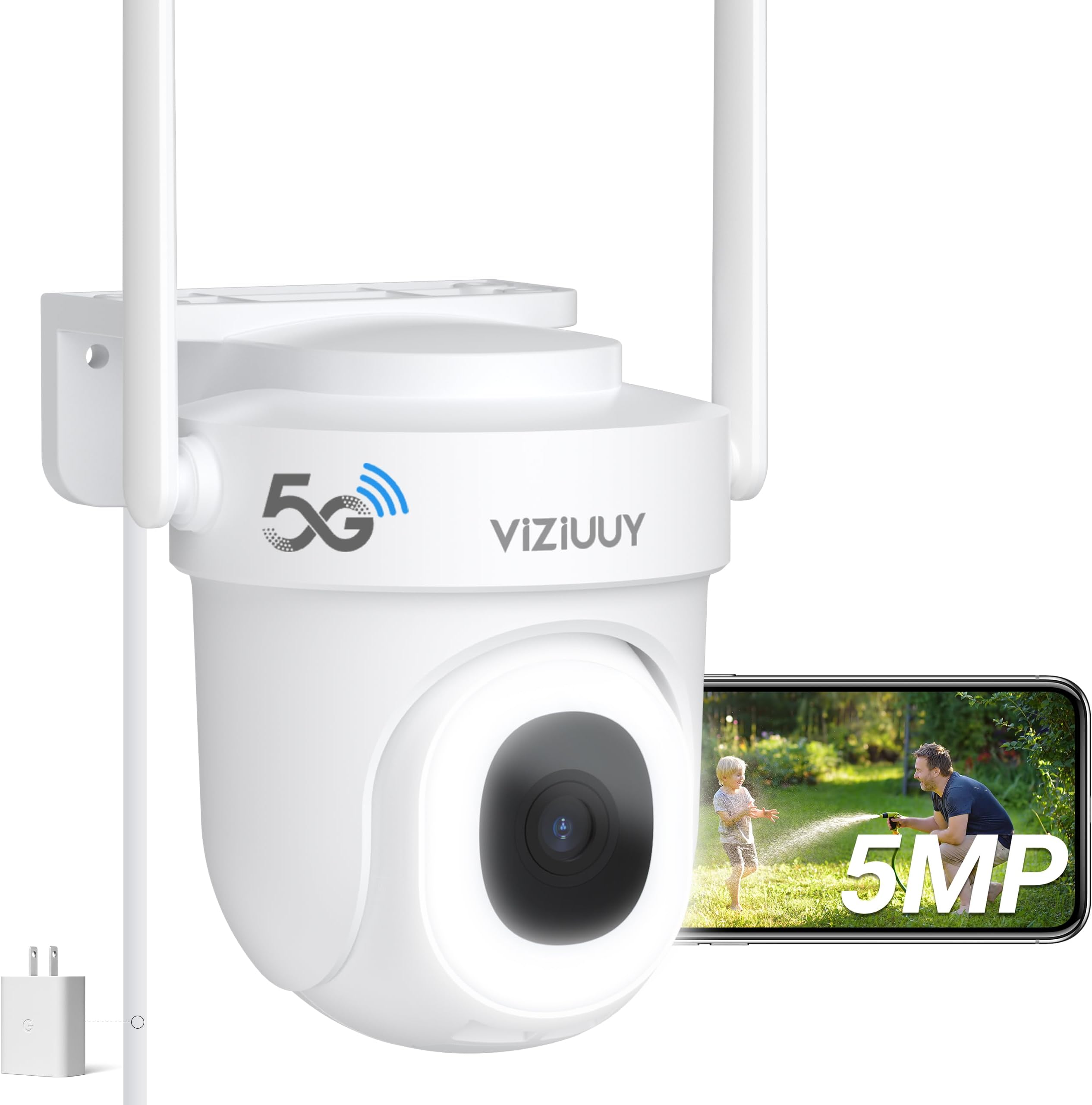 Amazon.com : VIZIUUY 5MP 5G Security Camera Outdoor - 24/7 Recording ...