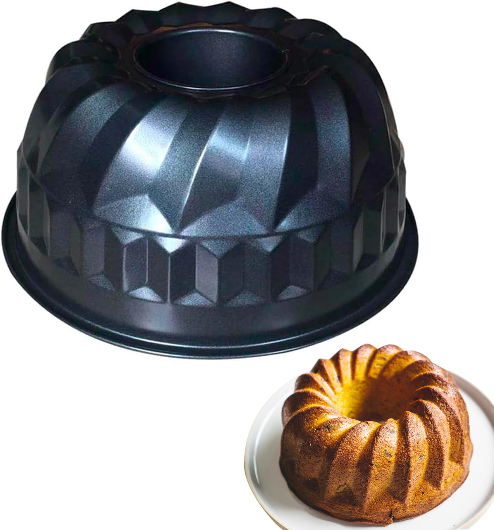 Navoys Non-Stick Fluted Cake Pan - Great Baking Tin for Traditional ...