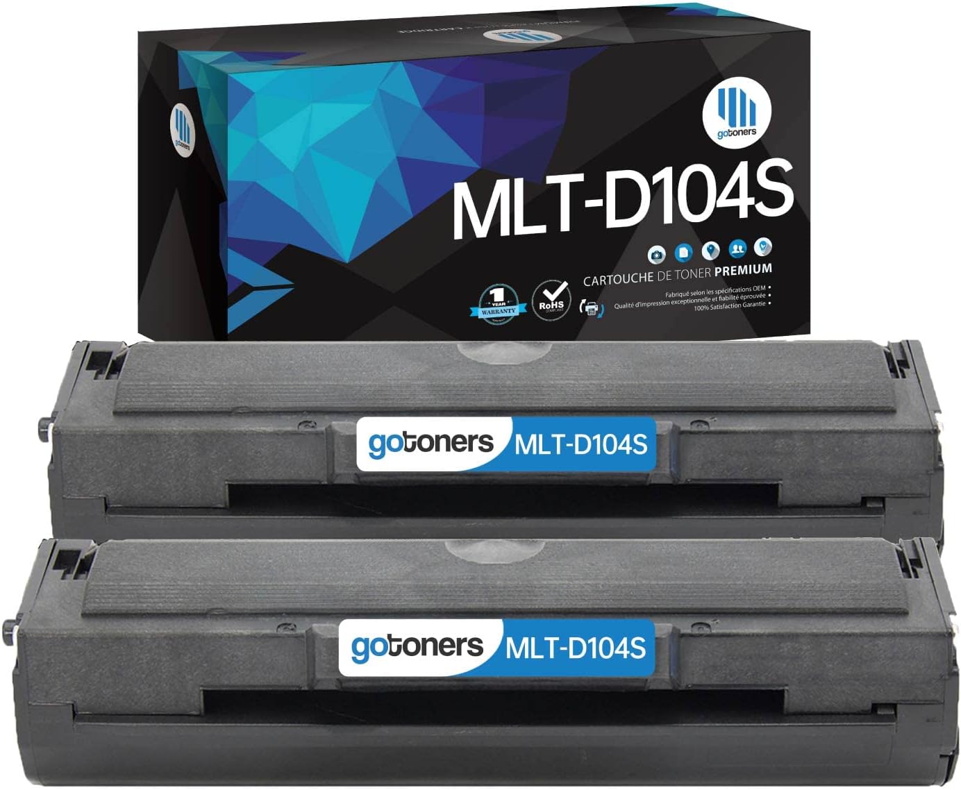 Gotoners 2PK MLT-D104S D104S Toner for Samsung SCX-3200 ML-1865 ML-1670 ...