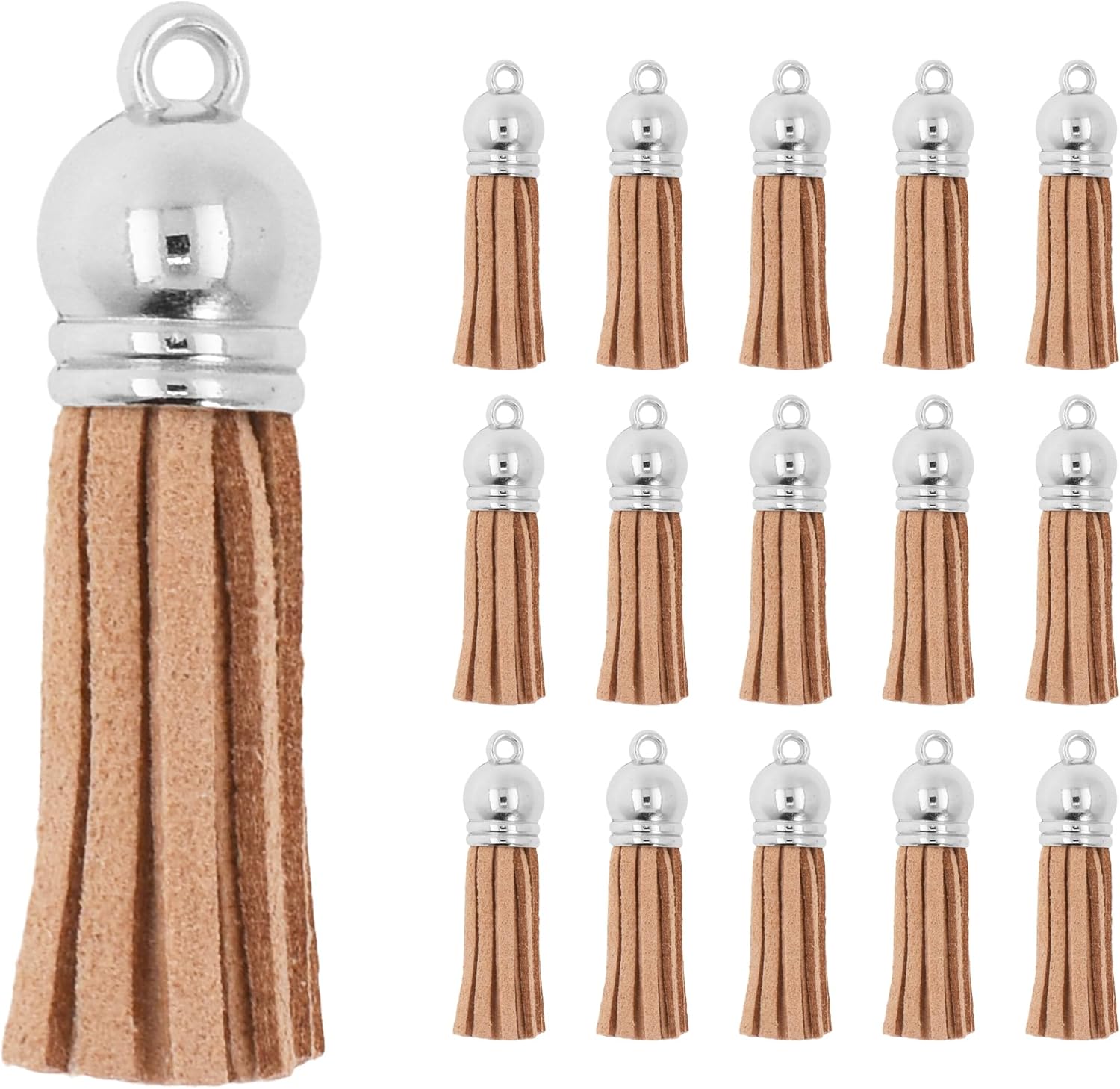 Amazon.com: Mandala Crafts Faux Suede Tassel Keychain Making Supplies ...