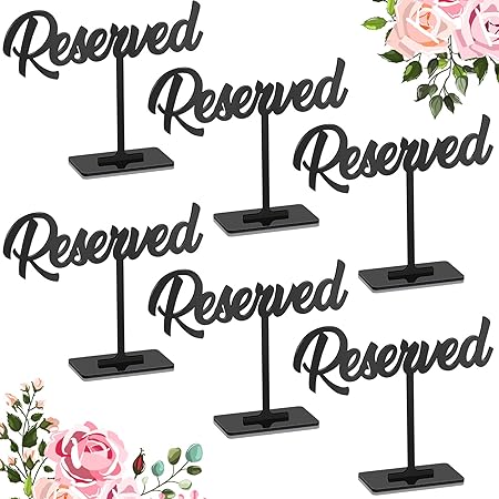 Amazon.com: 20 Pack Rustic Reserved Table Sign With Name Line ...