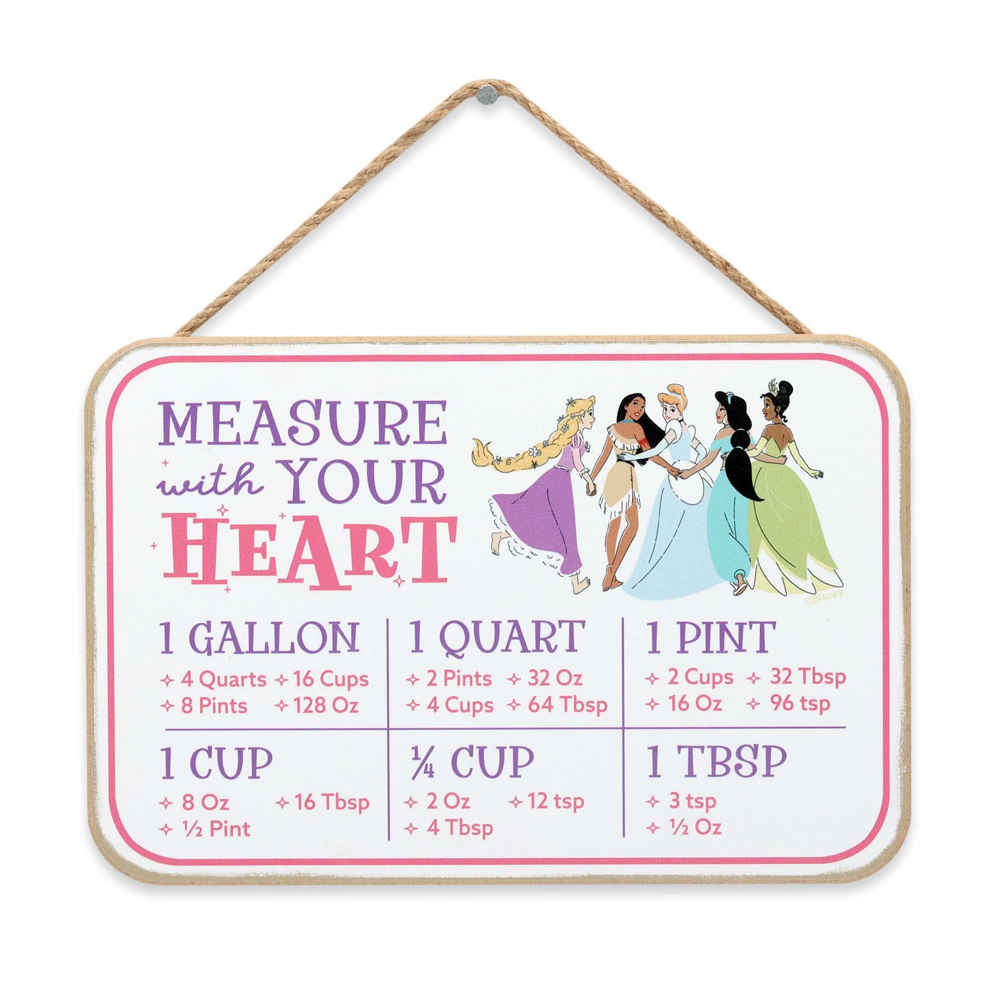 Snapklik.com : Disney Princess Hanging Wood Measuring Sign - Cute ...