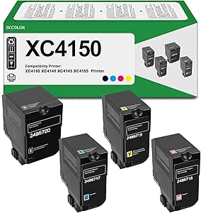 Amazon.com: XC4140 XC4150 Toner Cartridge (4 Pack,Extra High Yield ...