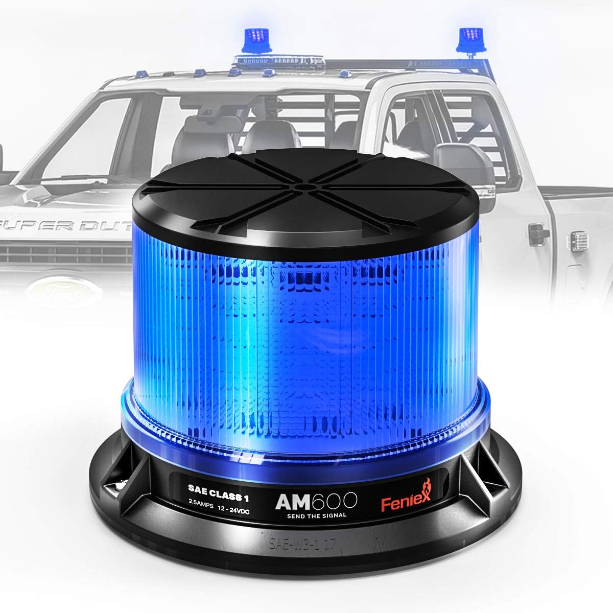 Amazon.com: Feniex AM600 High-Intensity LED Beacon, SAE Class 1 (Red ...
