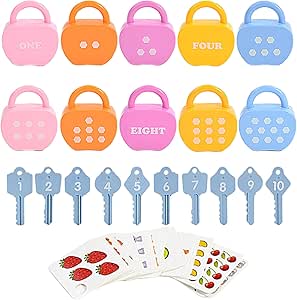 Lock And Key Toys, Numbers Matching And Counting Toys, montessoris ...