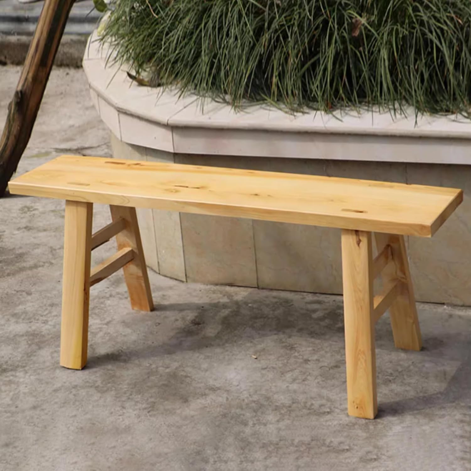 Amazon.com - BRCYKRWY Farmhouse Solid Wood Long Bench Entryway Handmade ...