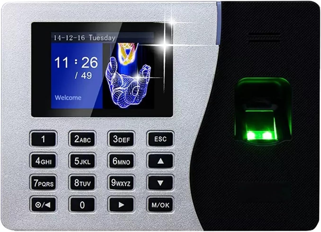 ZKLGS Clocking in Machine, USB/IP RFID Card Biometric Fingerprint ...