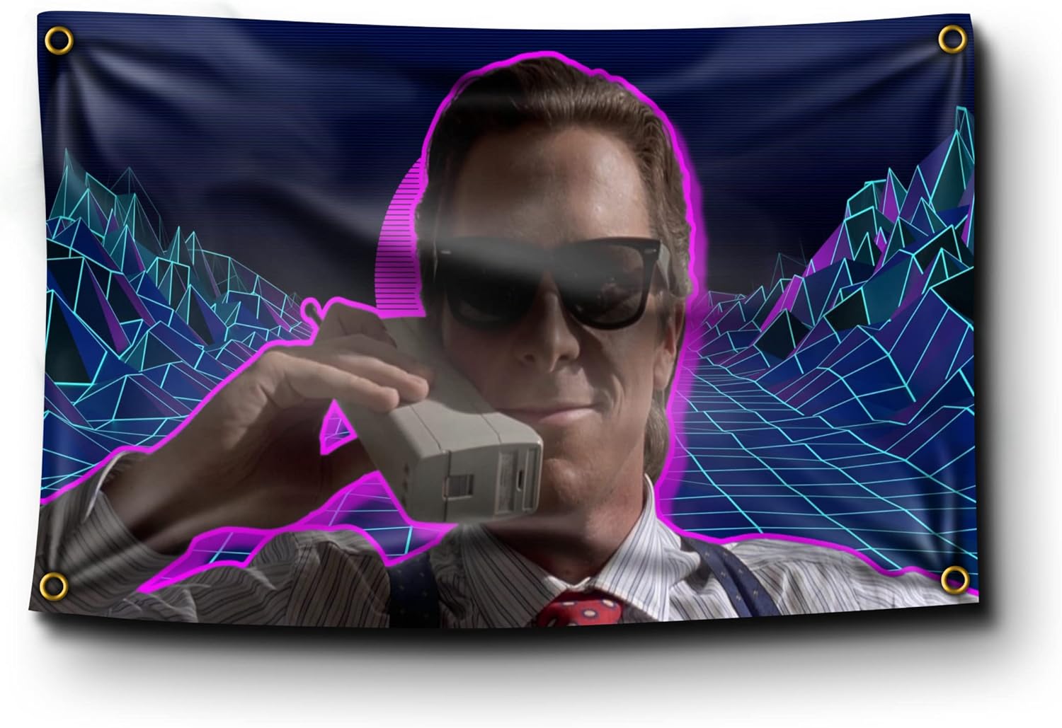 Amazon.com: Banger - American Psycho Phone Call Retro Wall Flag Meme ...