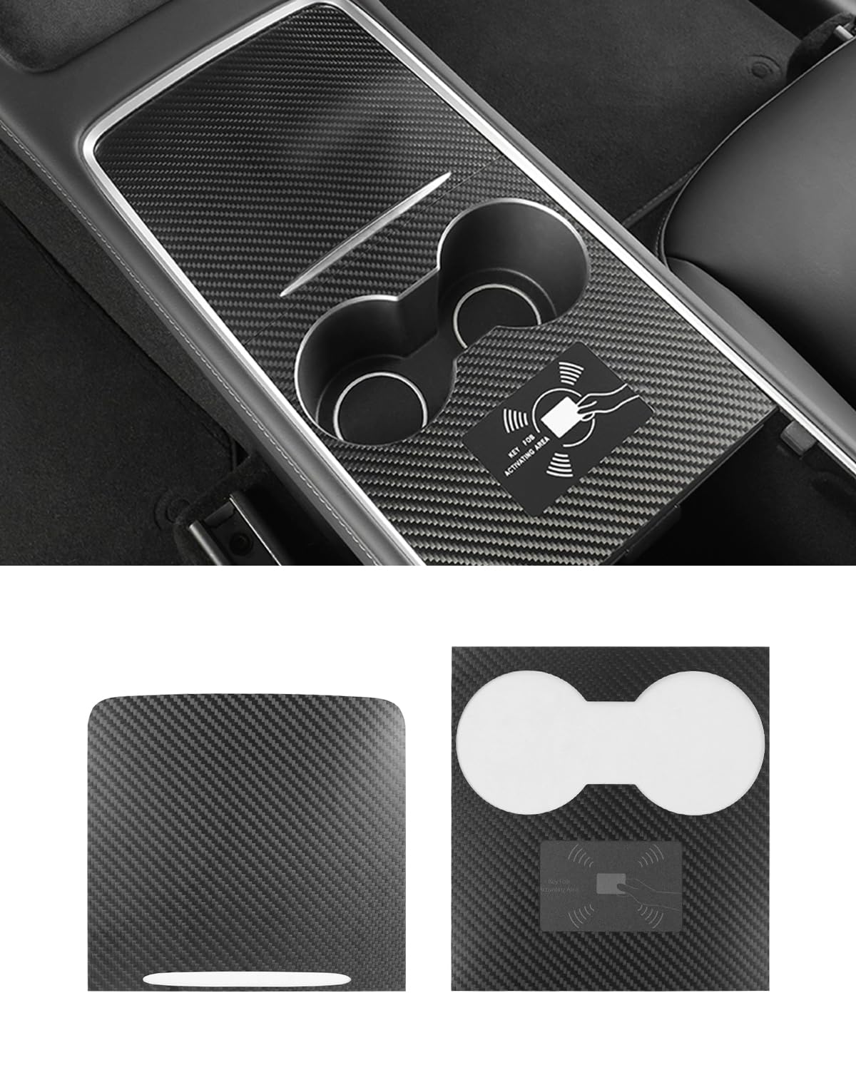 Amazon.com: Carbon Fiber Center Console Wrap, Center Console Cover ...