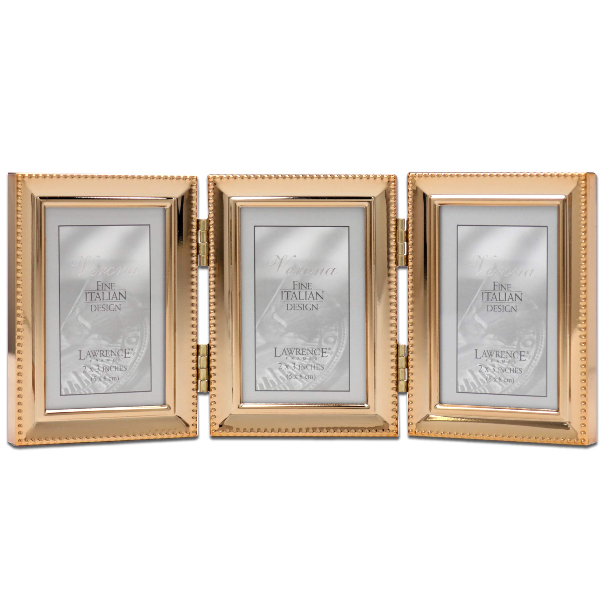 Lawrence Frames Bead Border Design, 2.5x3.5 Triple, Gold : Amazon.ca: Home