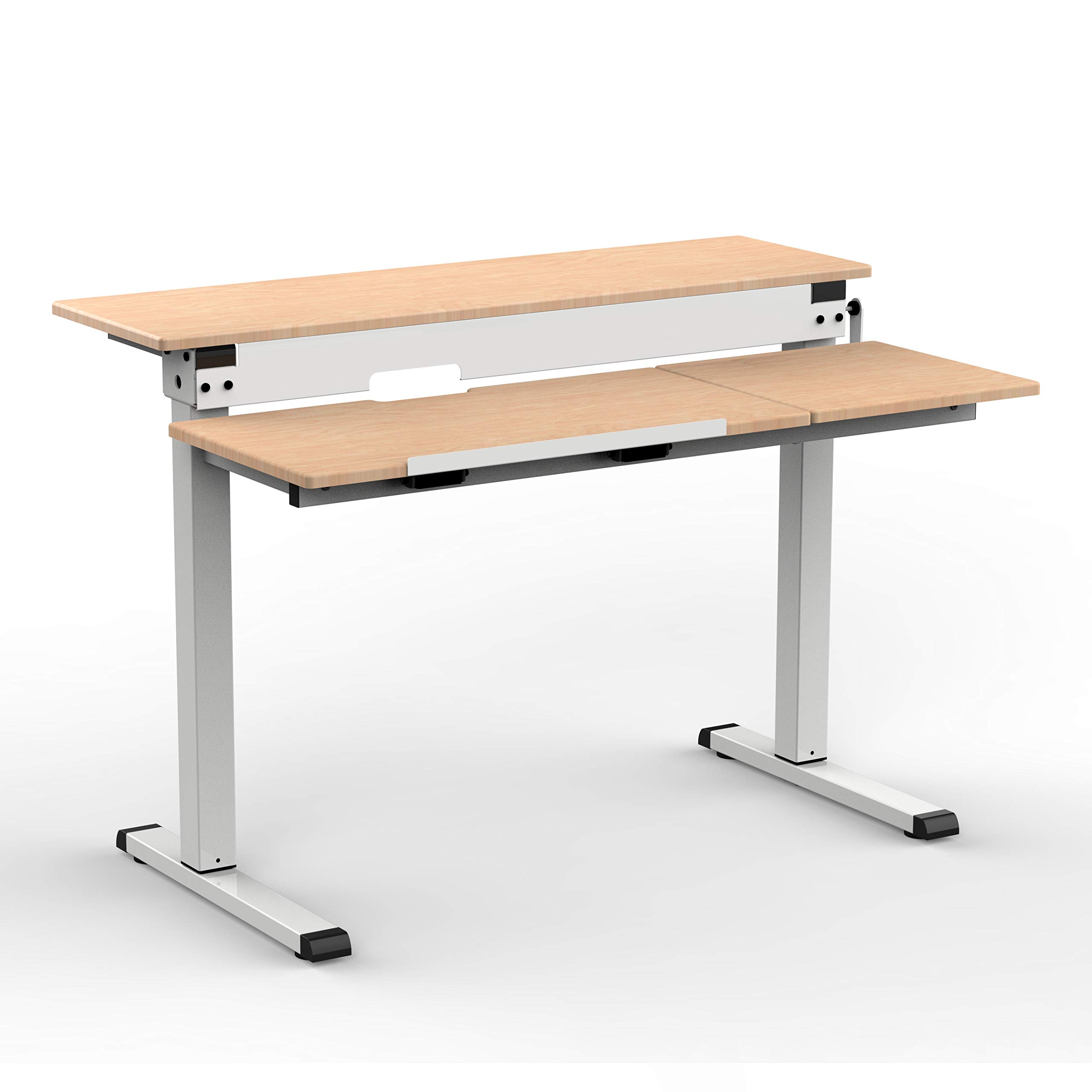 Stand Up Desk Store 48" Crank Adjustable Height Split Level Drafting ...
