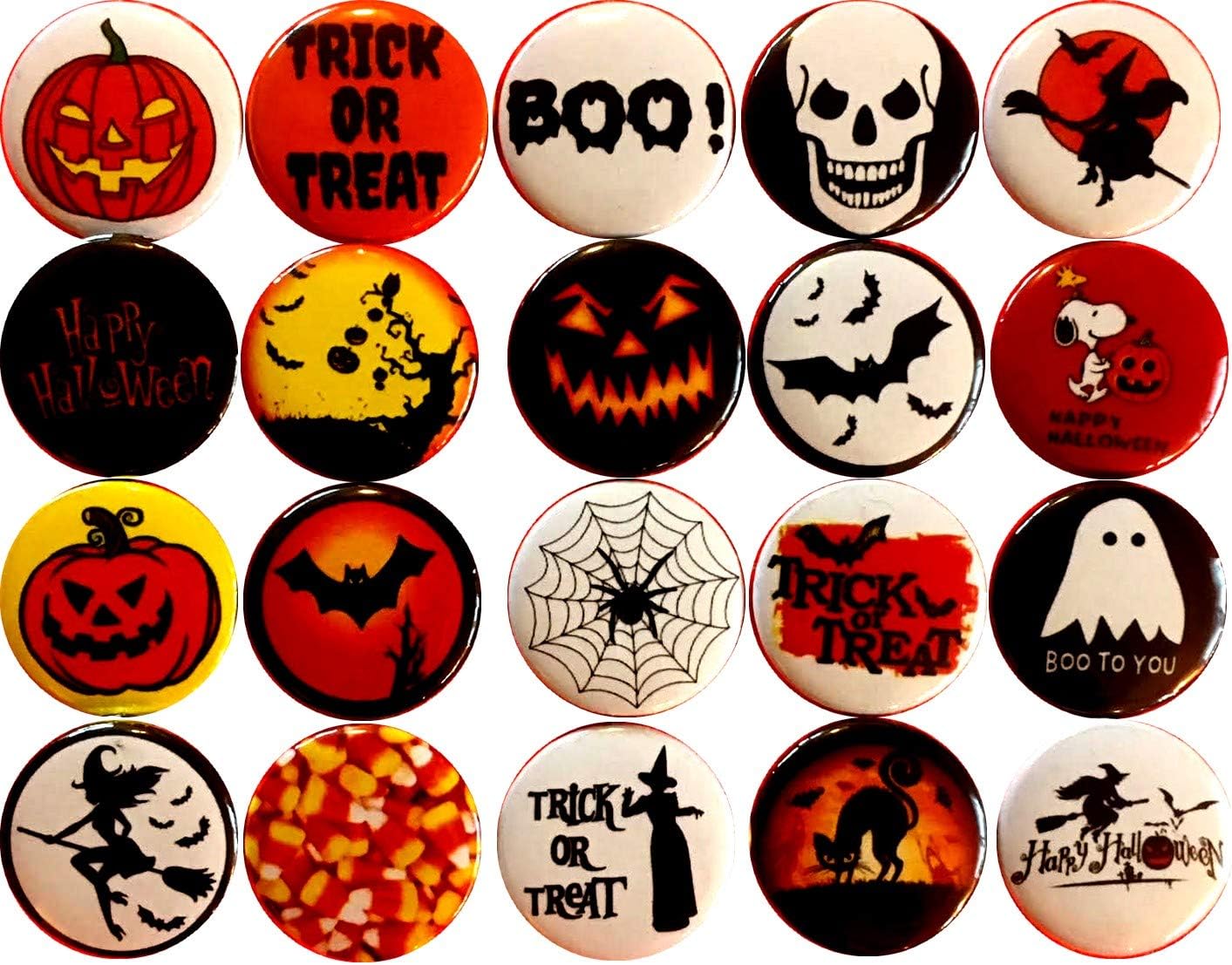 Amazon.com: HALLOWEEN x 20 NEW 1" inch (25mm) button pin badge TRICK OR ...
