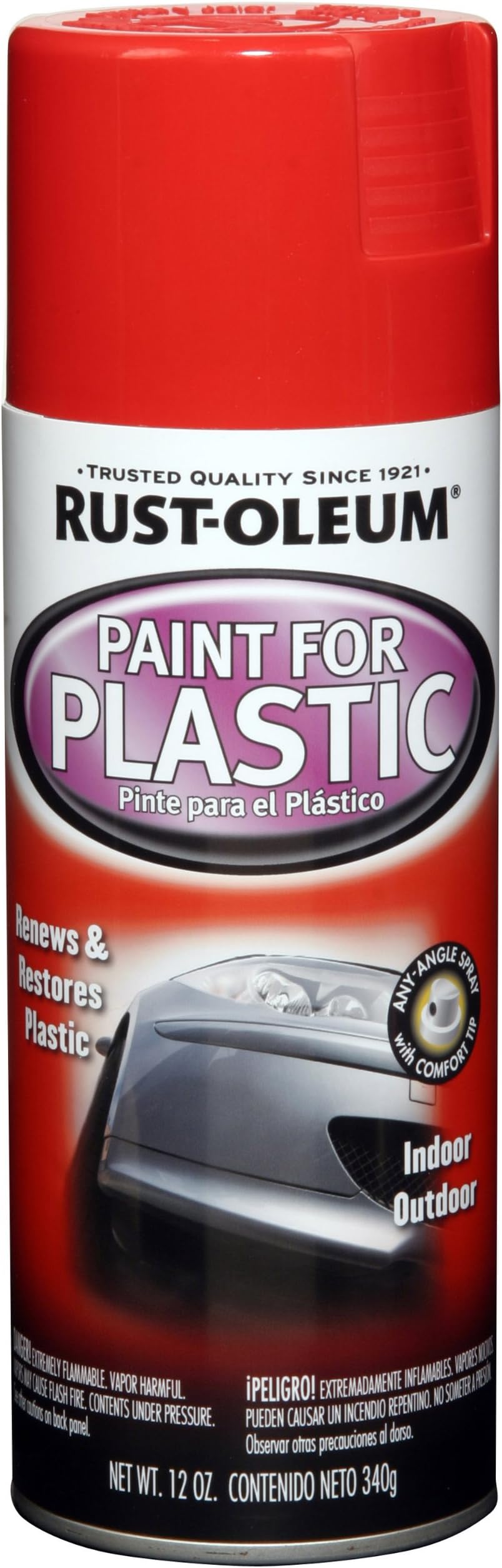 Rust-Oleum 211339 Specialty Spray Paint for Plastic, 12 oz, White ...