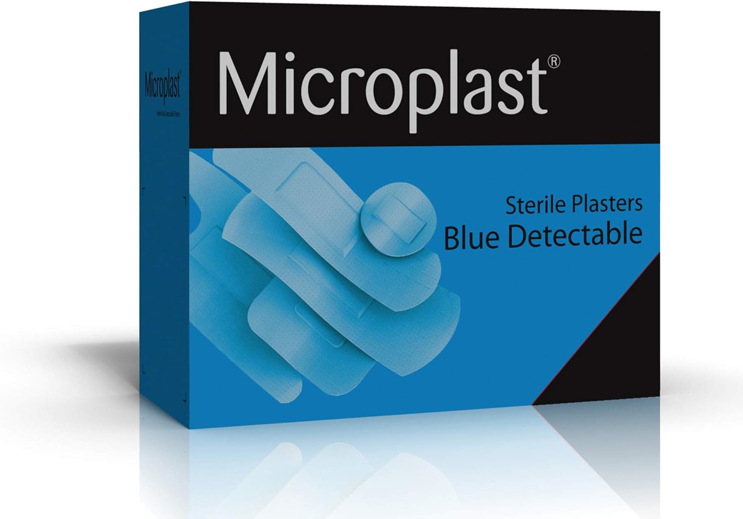 Microplast Blue Detectable Sterile Plaster 100-Piece Set, 7.5 cm x 2.5 ...