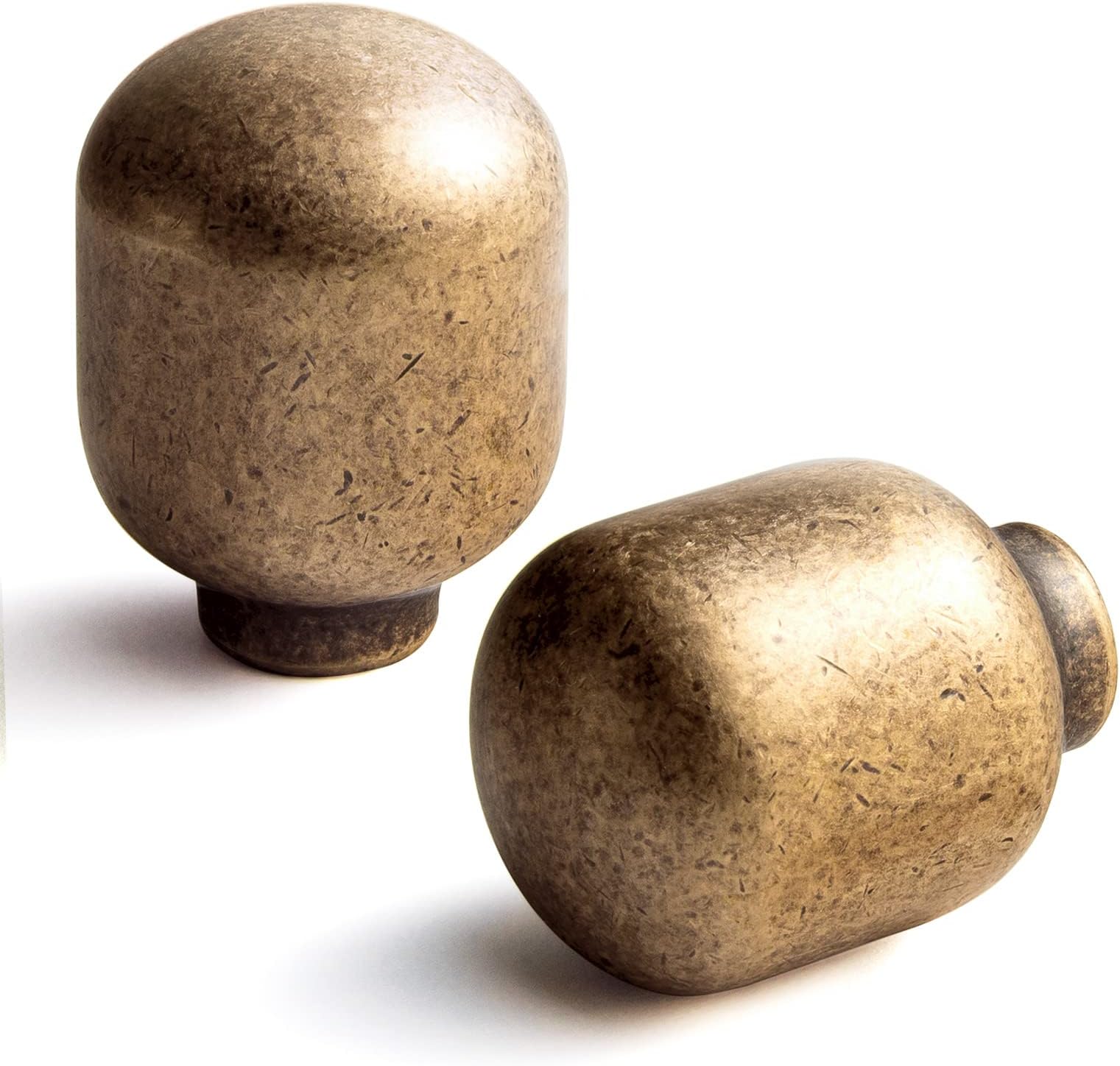 FIRSORCA 4 Pack Brushed Brass Cabinet Knobs Pulls Vintage Cupboard ...