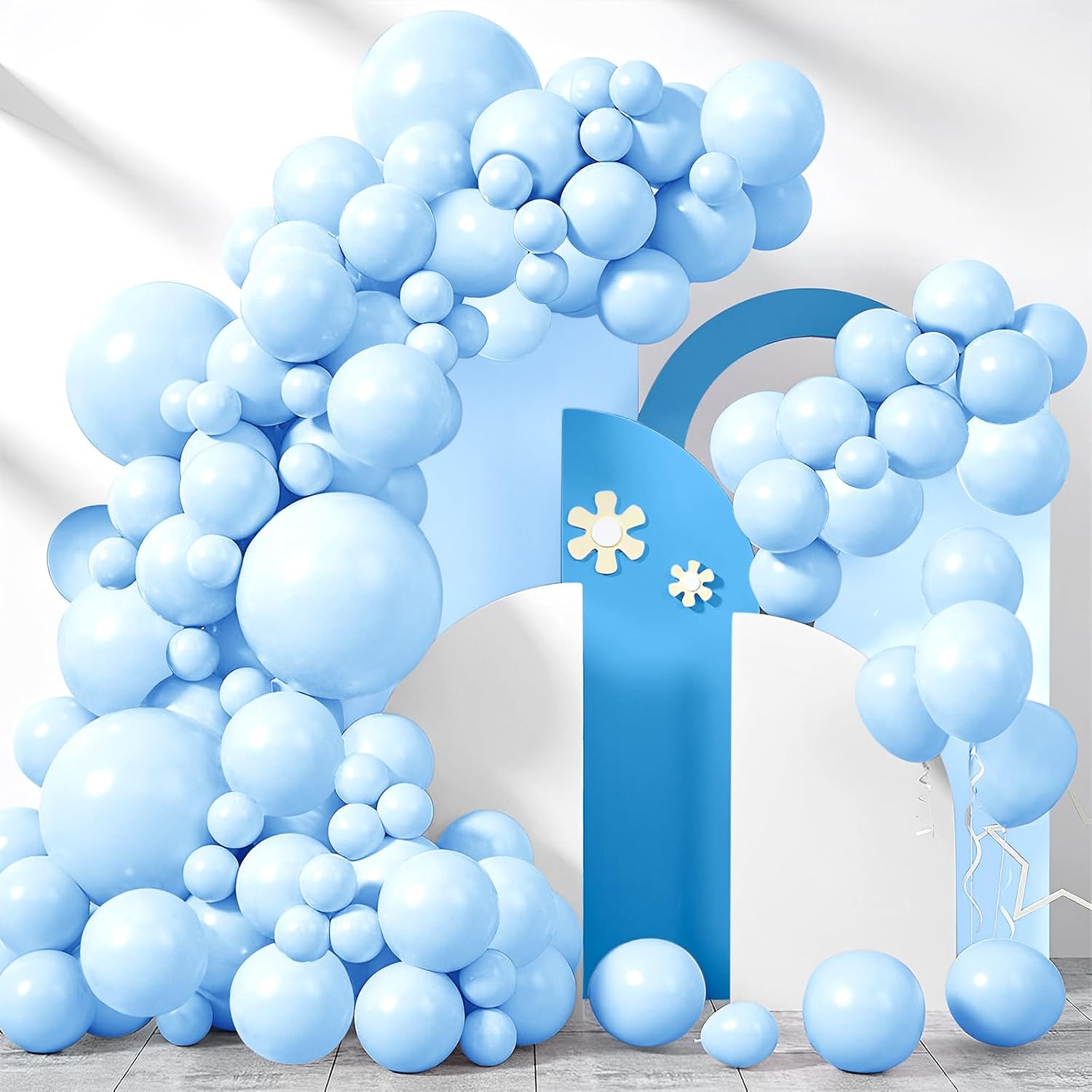 Amazon.com: 200 Pieces Light Blue Balloons Different Sizes Pastel Blue ...