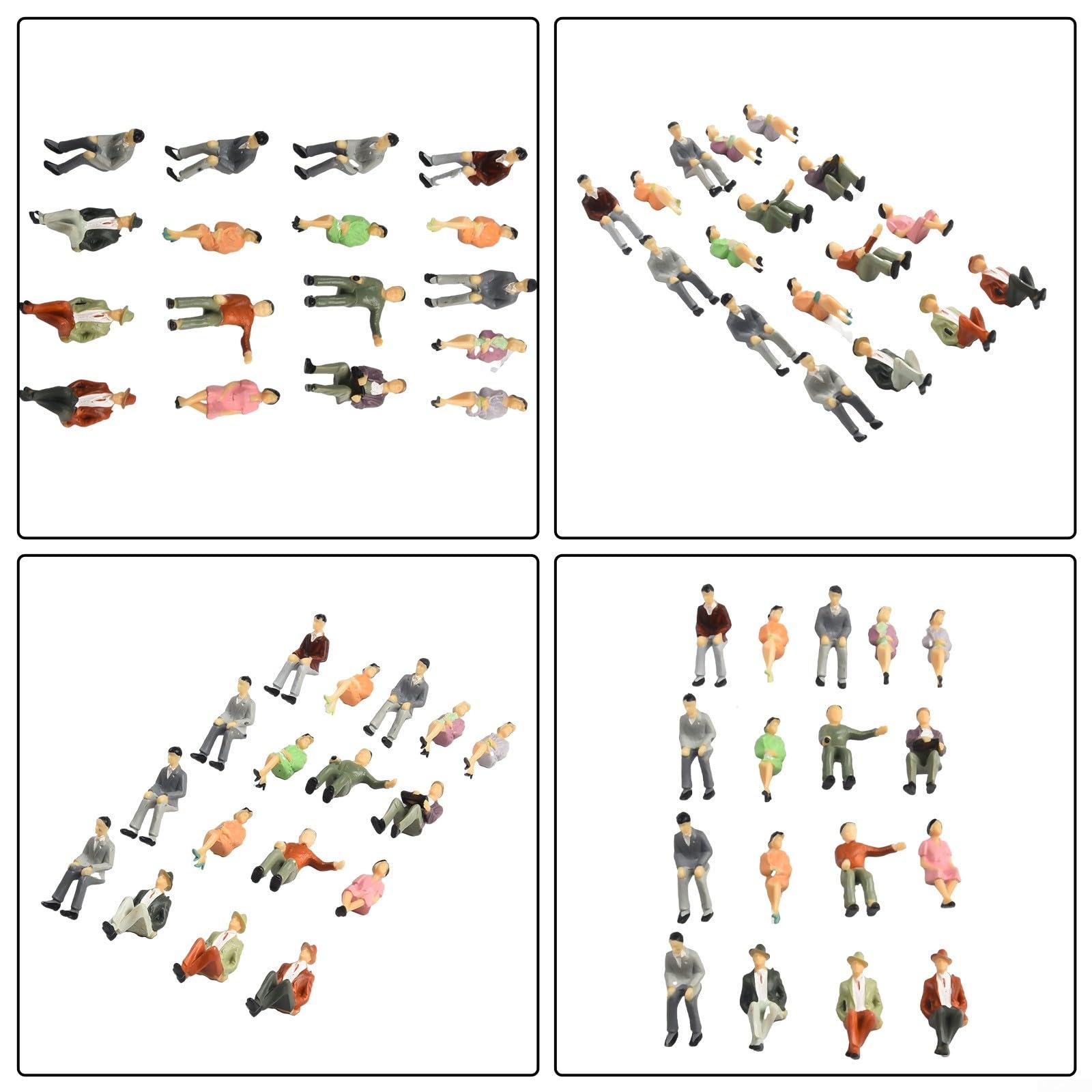 Model Layout People 100-Piece Model Railway Sitting Figures Set ...