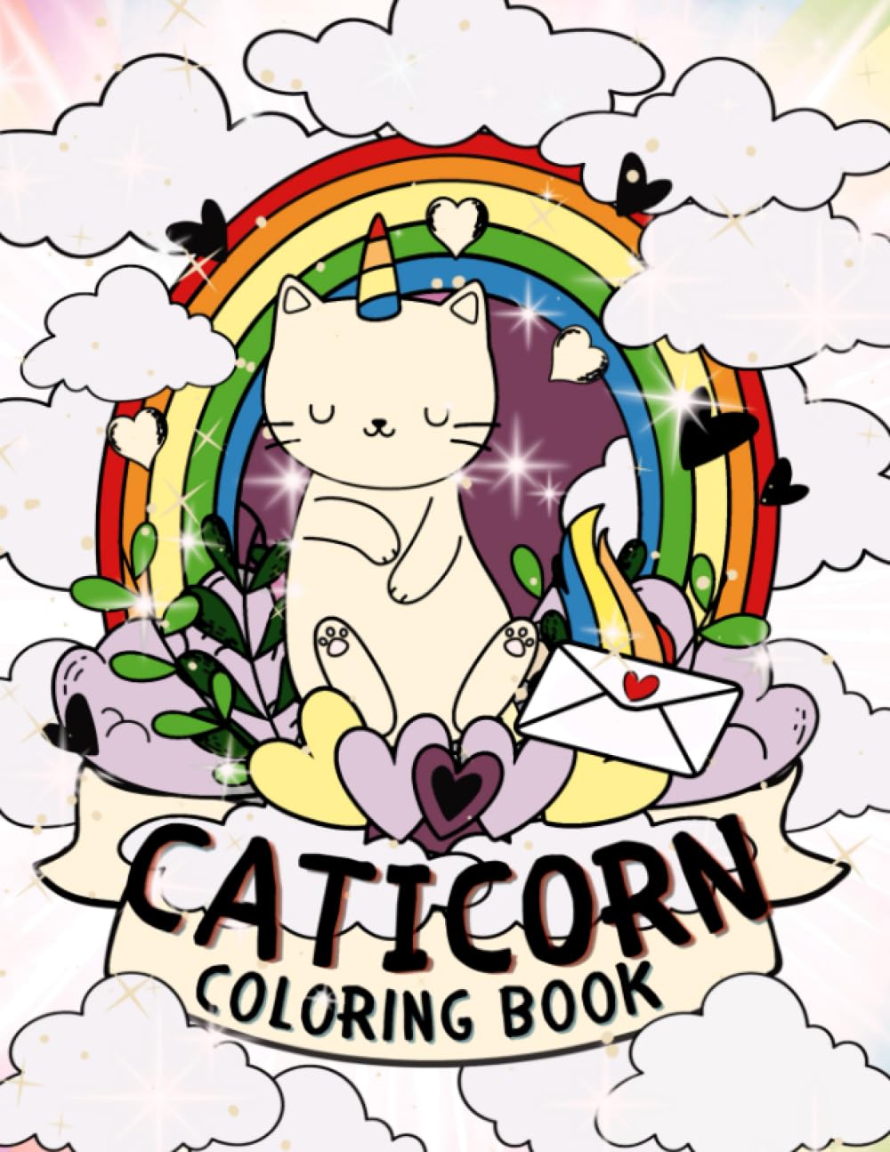 Caticorn Coloring Book: Unicorn Cat Dreamland Adventures, Fun for Kids ...
