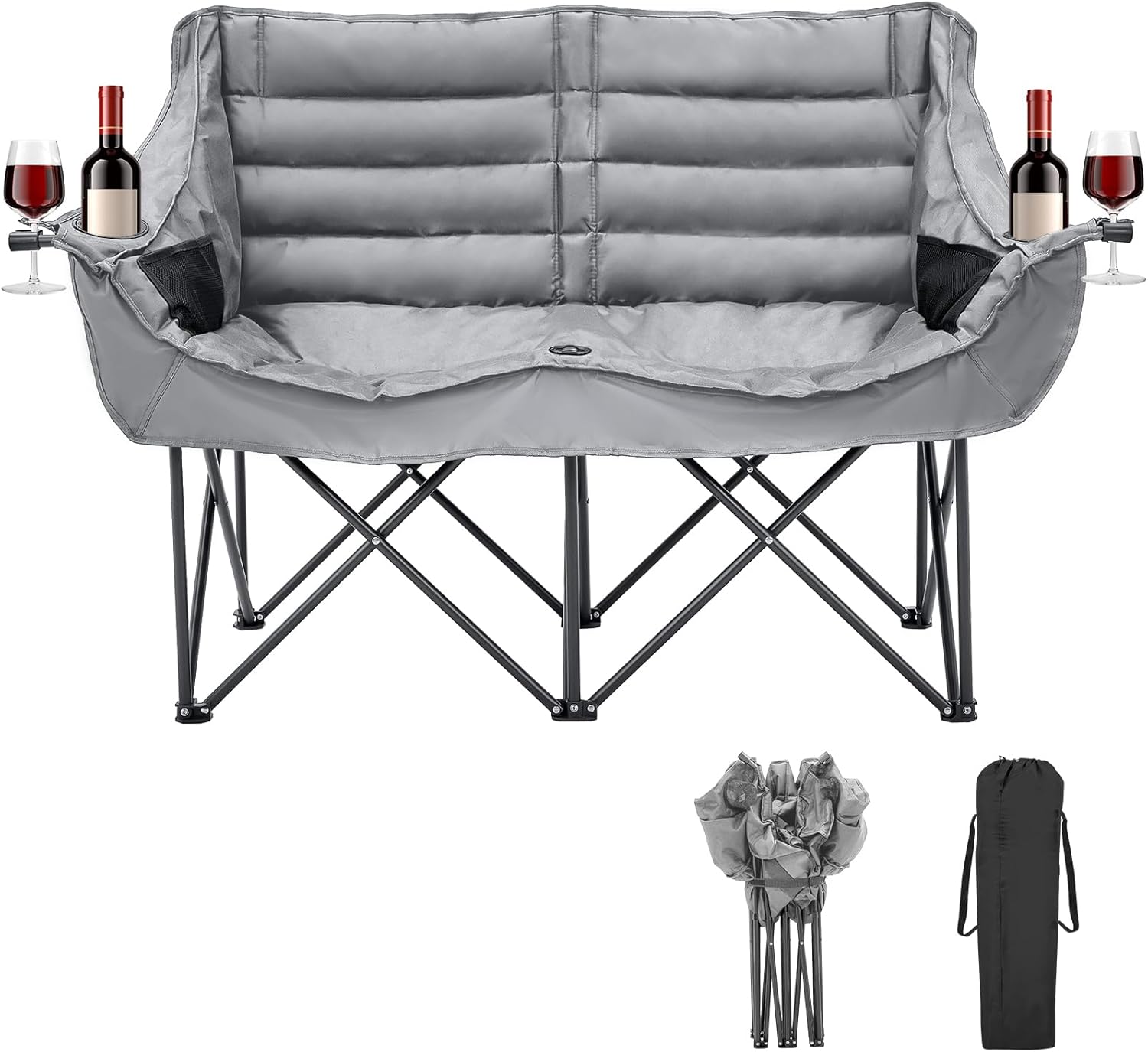 Amazon.com: Ytaoeo Double Camping Chair for Adults, 2 Person Loveseat ...