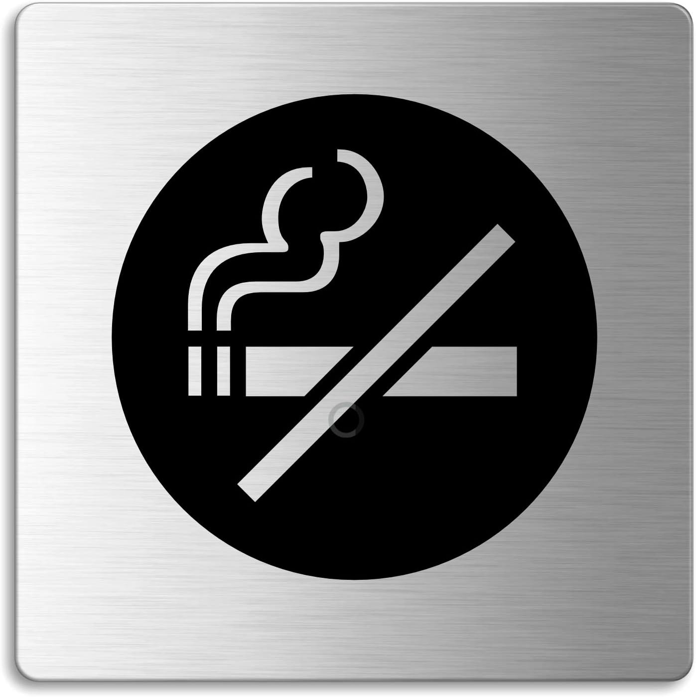Edelstahl Türschild 85x85 mm Piktogramm Rauchen verboten Dot Nr. 48141 ...