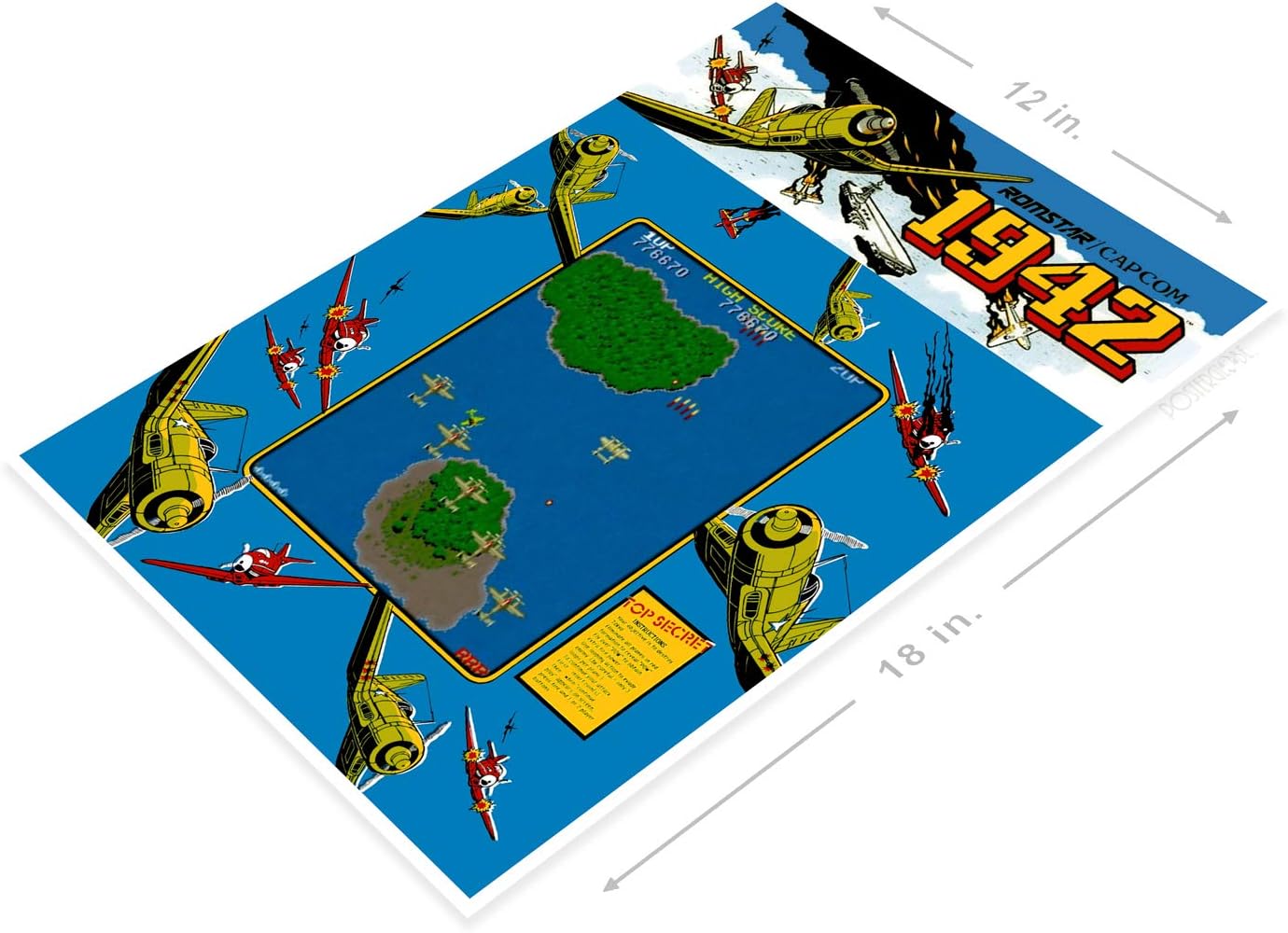 Amazon.com: PosterGlobe Poster B063 1942 Arcade Shop Game Room Marquee ...