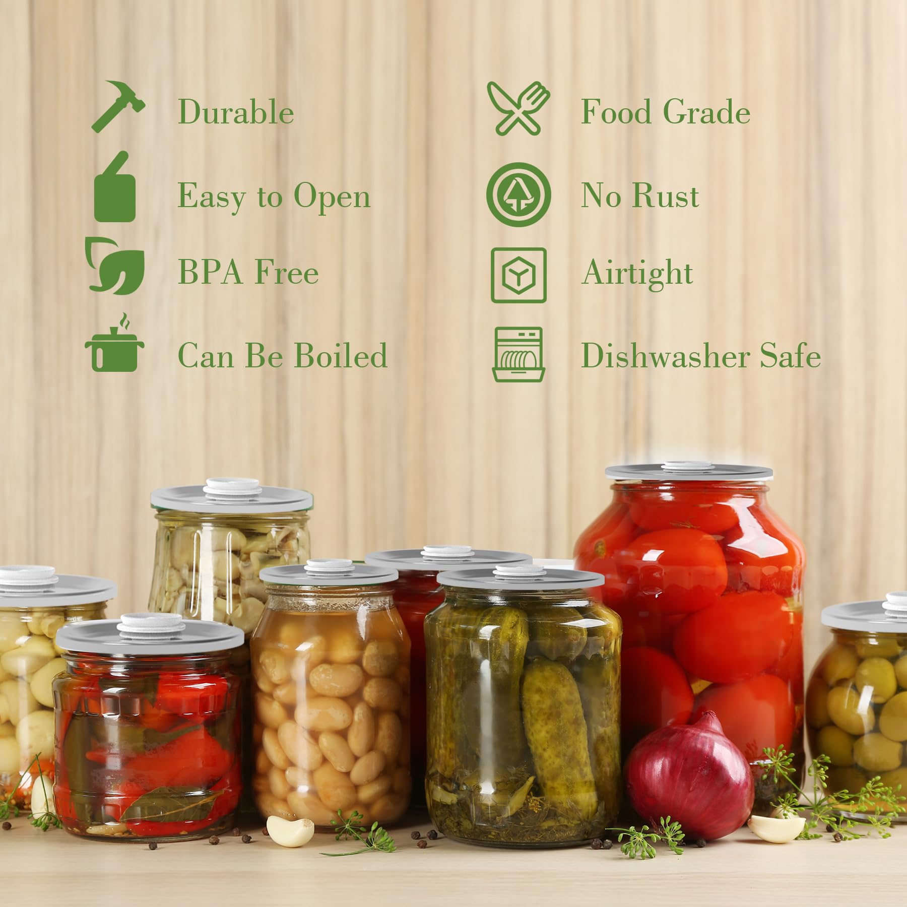 Snapklik.com : Mason Jar Lids, 2024 Latest Patent Easy Cover Lids ...