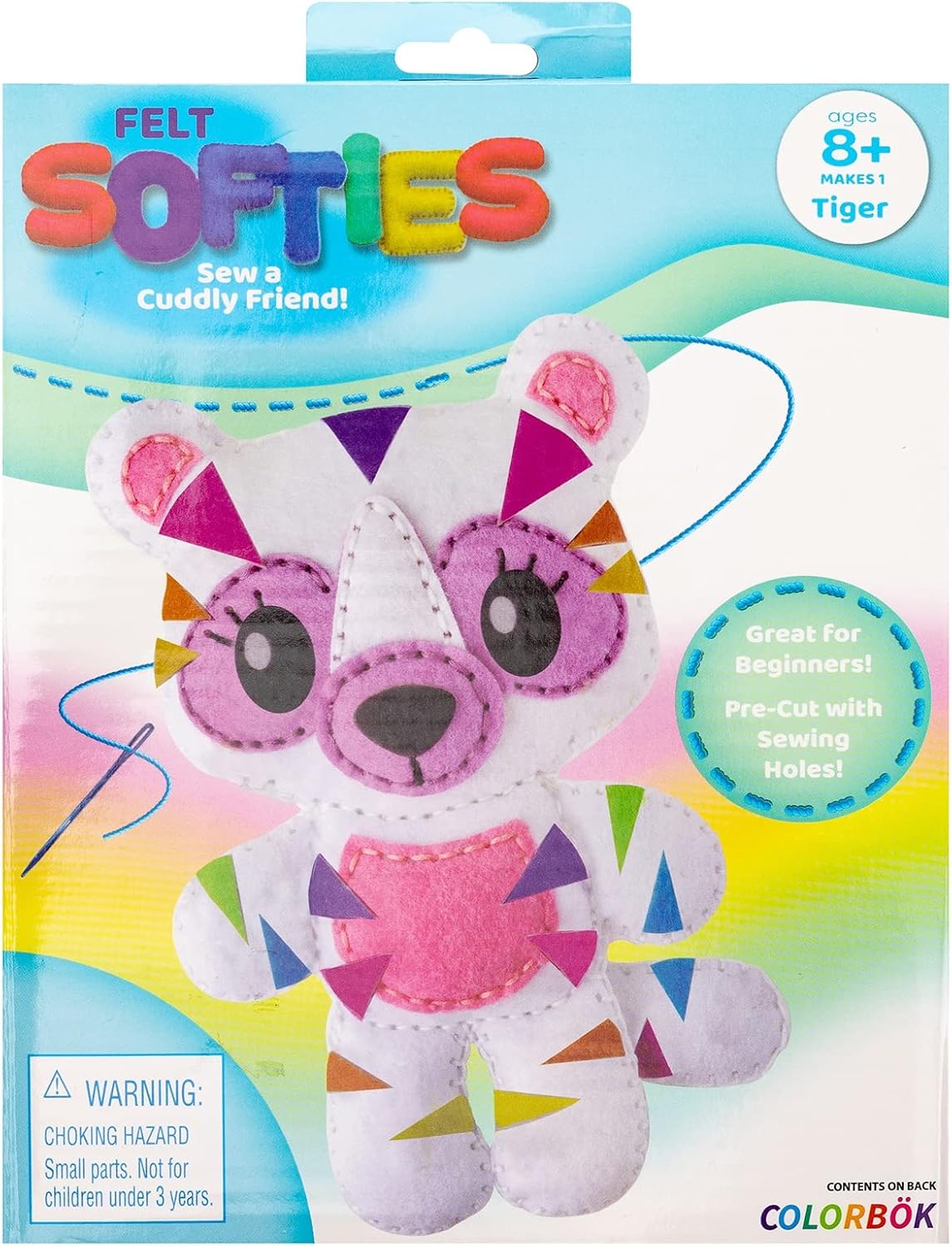 Amazon.com: Colorbok Felt Softie Kit-Rainbow Tiger : Toys & Games