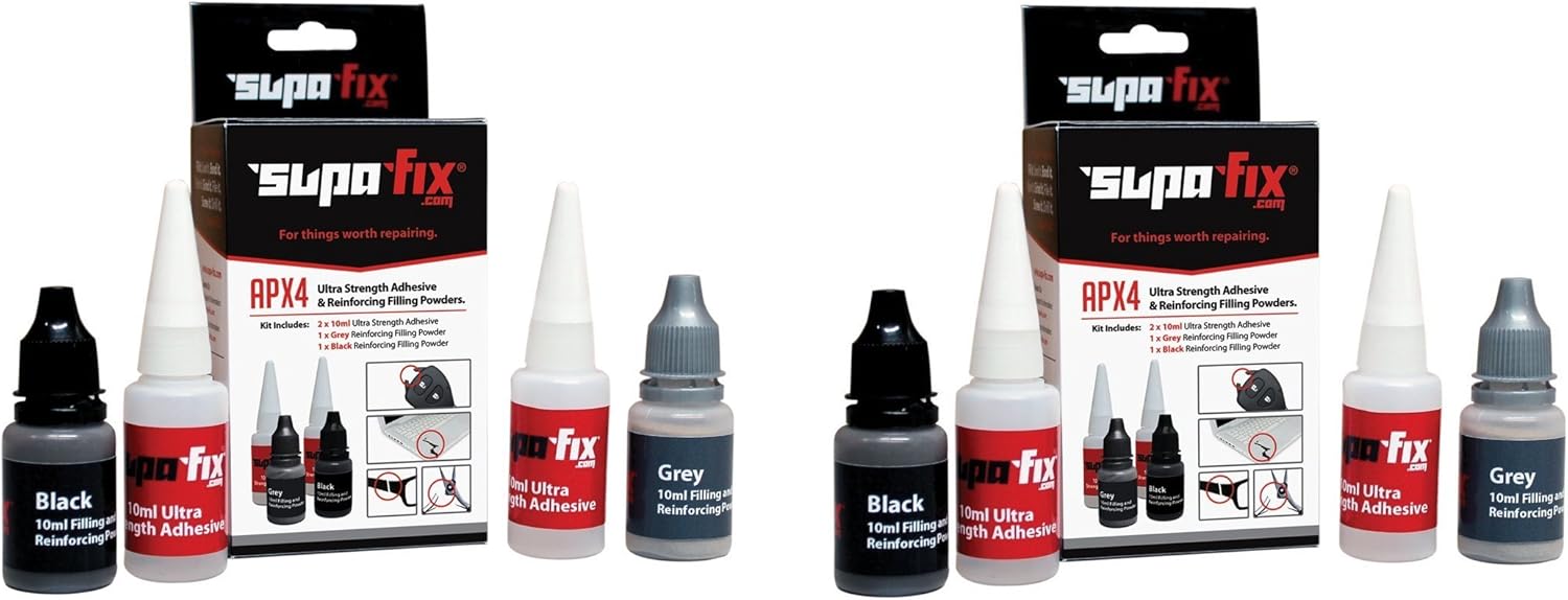 2 Stück supa-fix apx4 Ultra Stärke Kleber und Stärkung Füllung Pulver ...