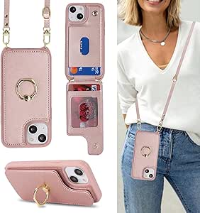 Amazon.com: Lipvina Phone Wallet Cases for iPhone 13 Mini Case Rose Gold | with Card Holder, and ...