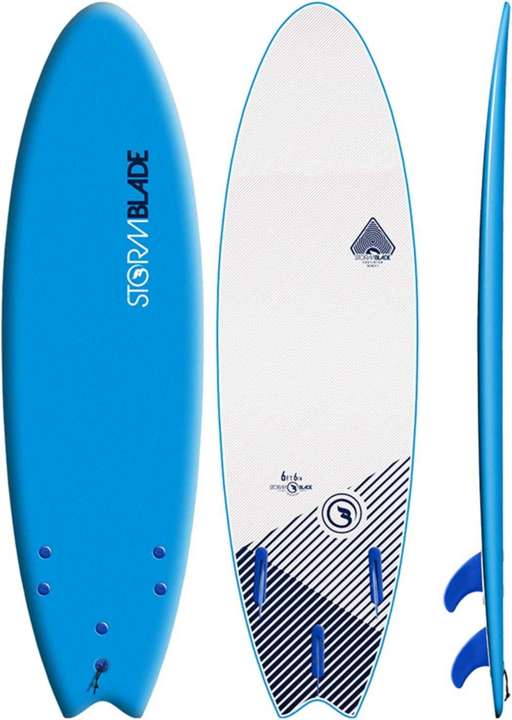 Amazon.com : StormBlade 6ft6 Storm Blade Swallow Tail Surfboard // Foam ...