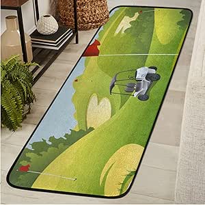 Amazon.com: FZDXZJJ Sport Golf Ball Runner Rug 2 x 6 ft, Golf Theme ...