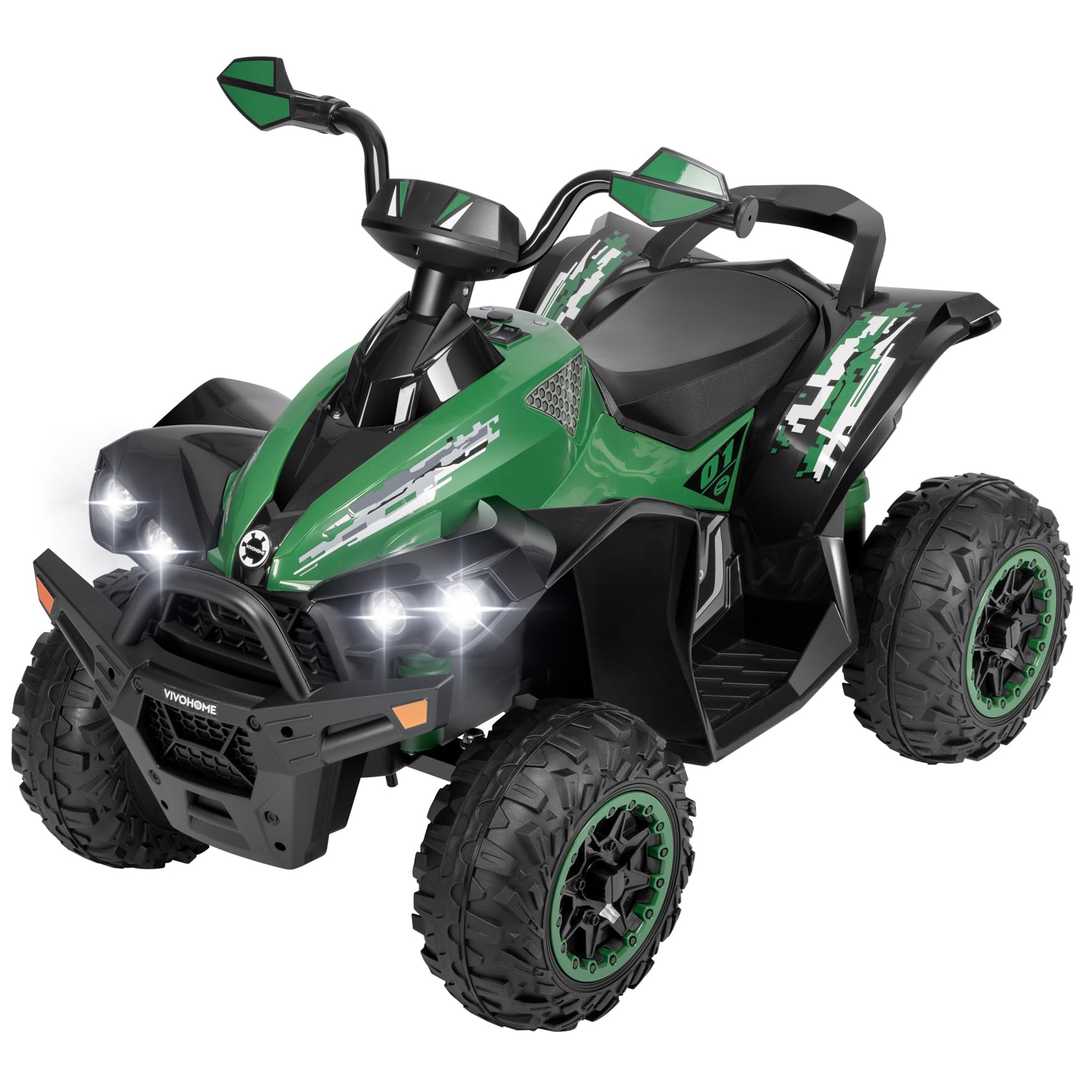 VIVOHOME Kids Ride on ATV, 12V Battery Powered Toy Car with High/Low ...