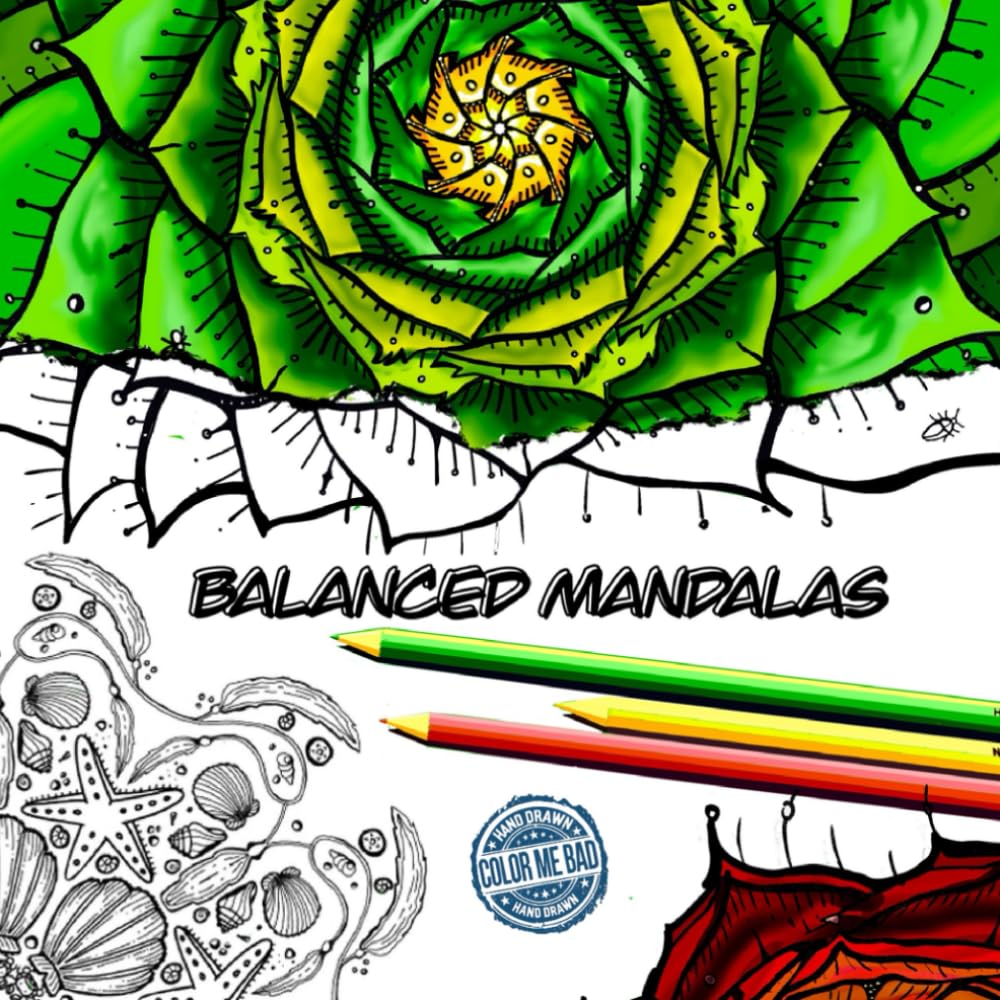 Amazon.com: Balanced Mandalas: Coloring Book for Adults: Hand Drawn ...