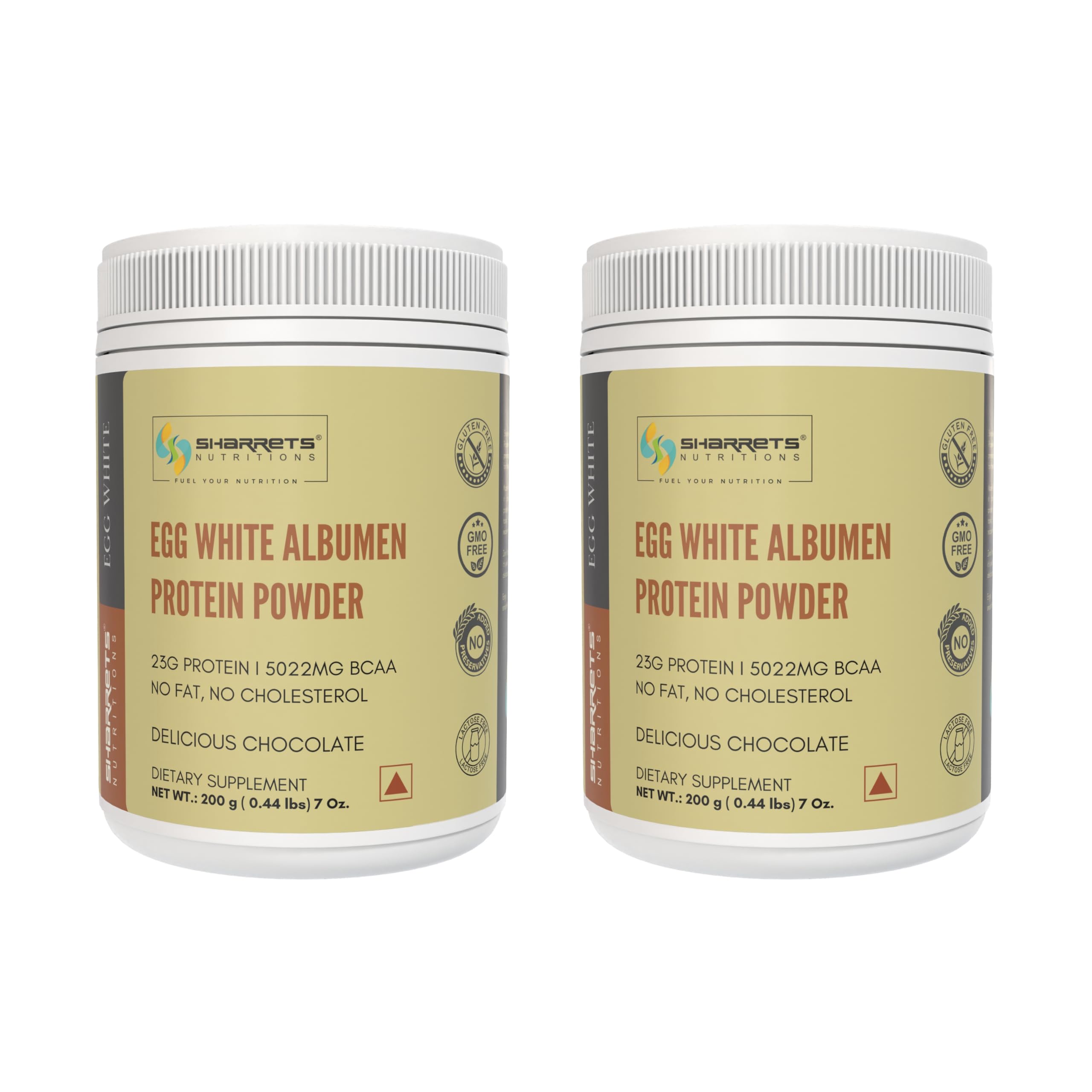 Sharrets Egg White Albumen Protein Powder 200g x 2, Delicious Chocolate ...