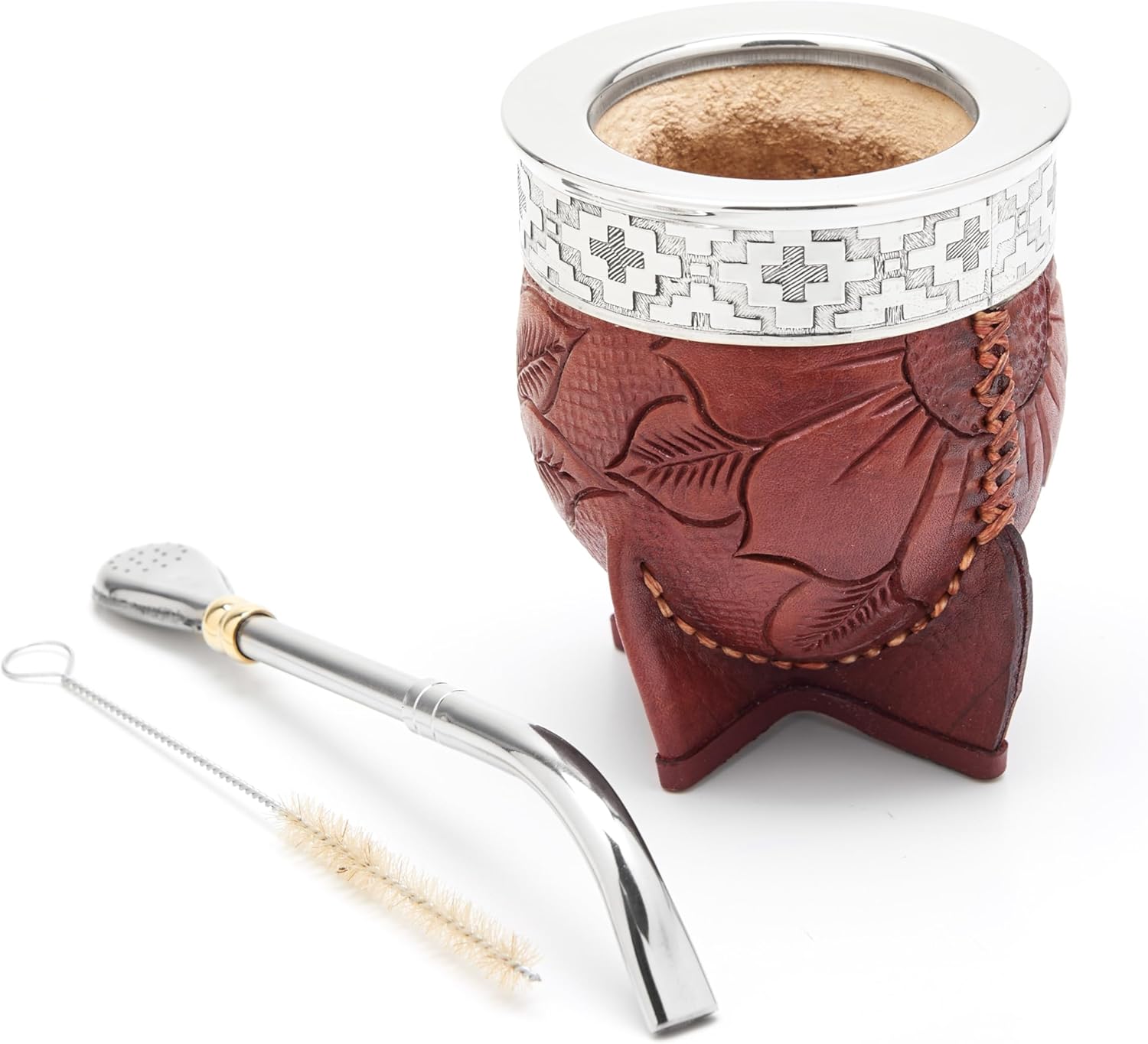 Amazon.com | BALIBETOV Yerba Mate Natural Gourd Tea Cup Set (Original ...