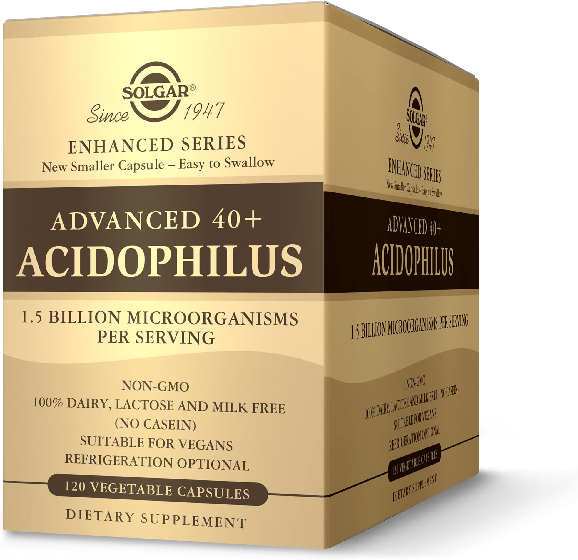 Amazon.com: Solgar Advanced 40+ Acidophilus, 120 Vegetable Capsules ...