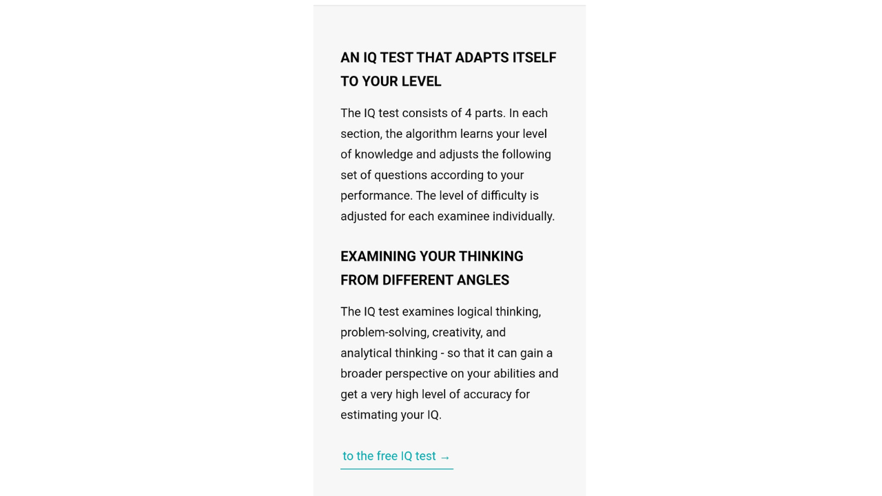IQ TEST - App on Amazon Appstore