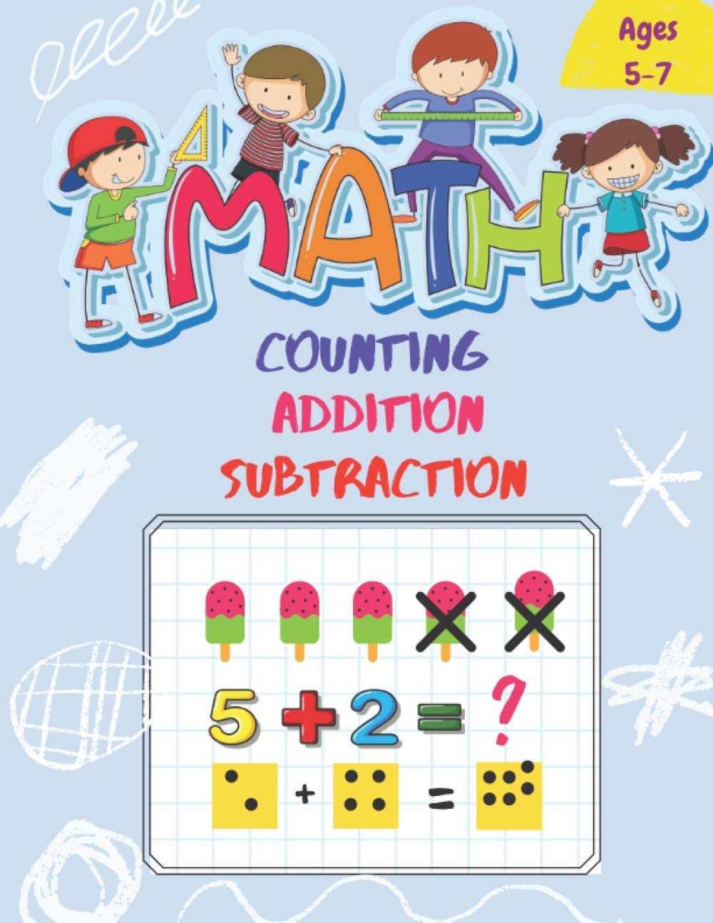 Buy Math: Counting, Addition, Subtraction: Workbook For Kids Ages 5-7 ...