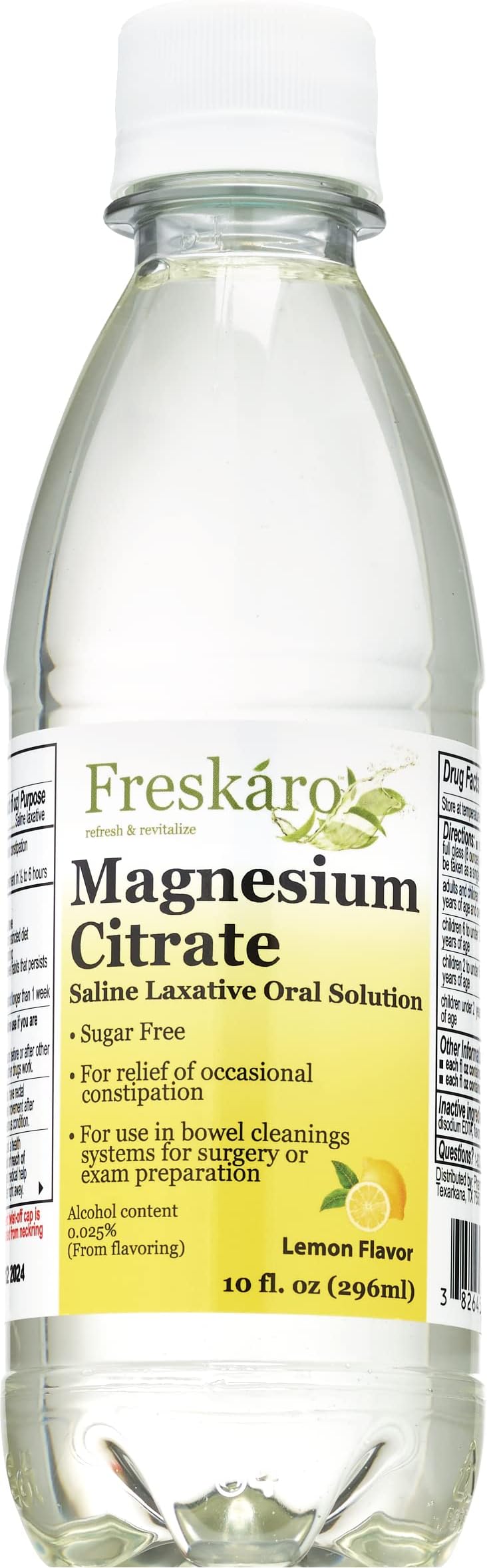 Amazon.com: Magnesium Citrate Saline Oral Solution Laxative Lemon 10 OZ ...